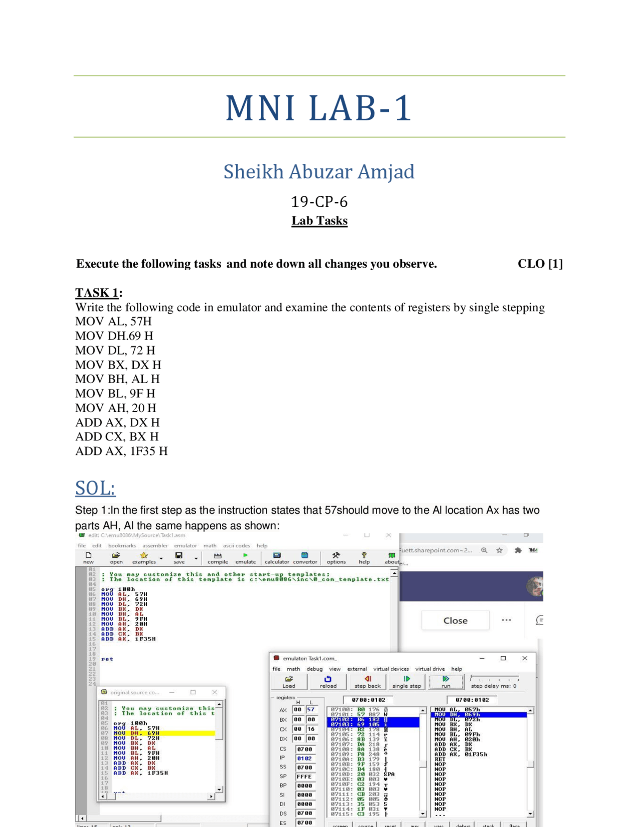 Microprocessor And Network Interfacing Lab Docsity