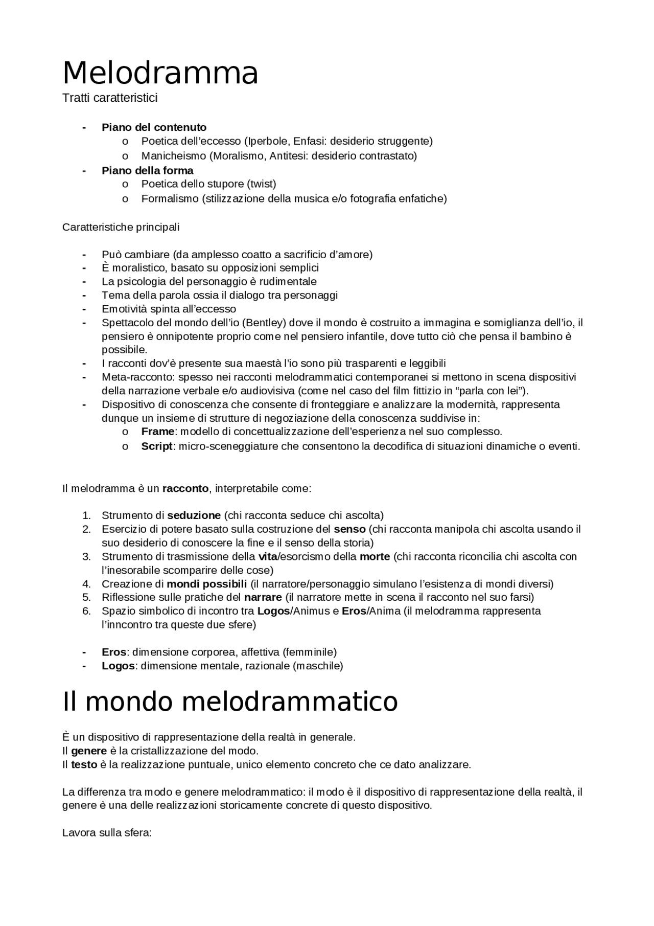 Sintesi Letterature Comparate Iulm Docsity