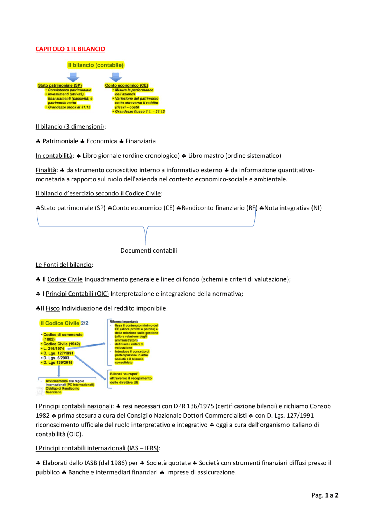Il Bilancio Desercizio Docsity