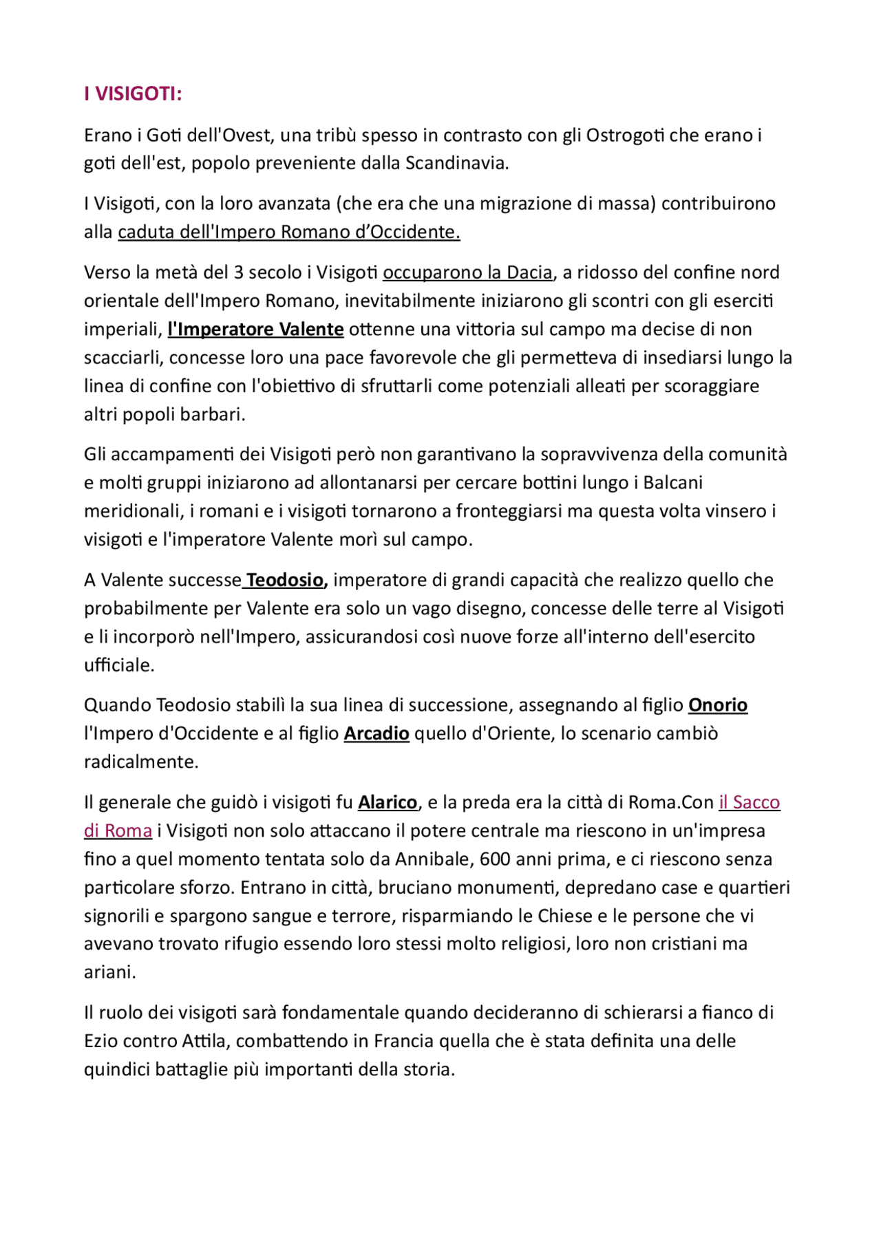 Il Regno Dei Visigoti Docsity