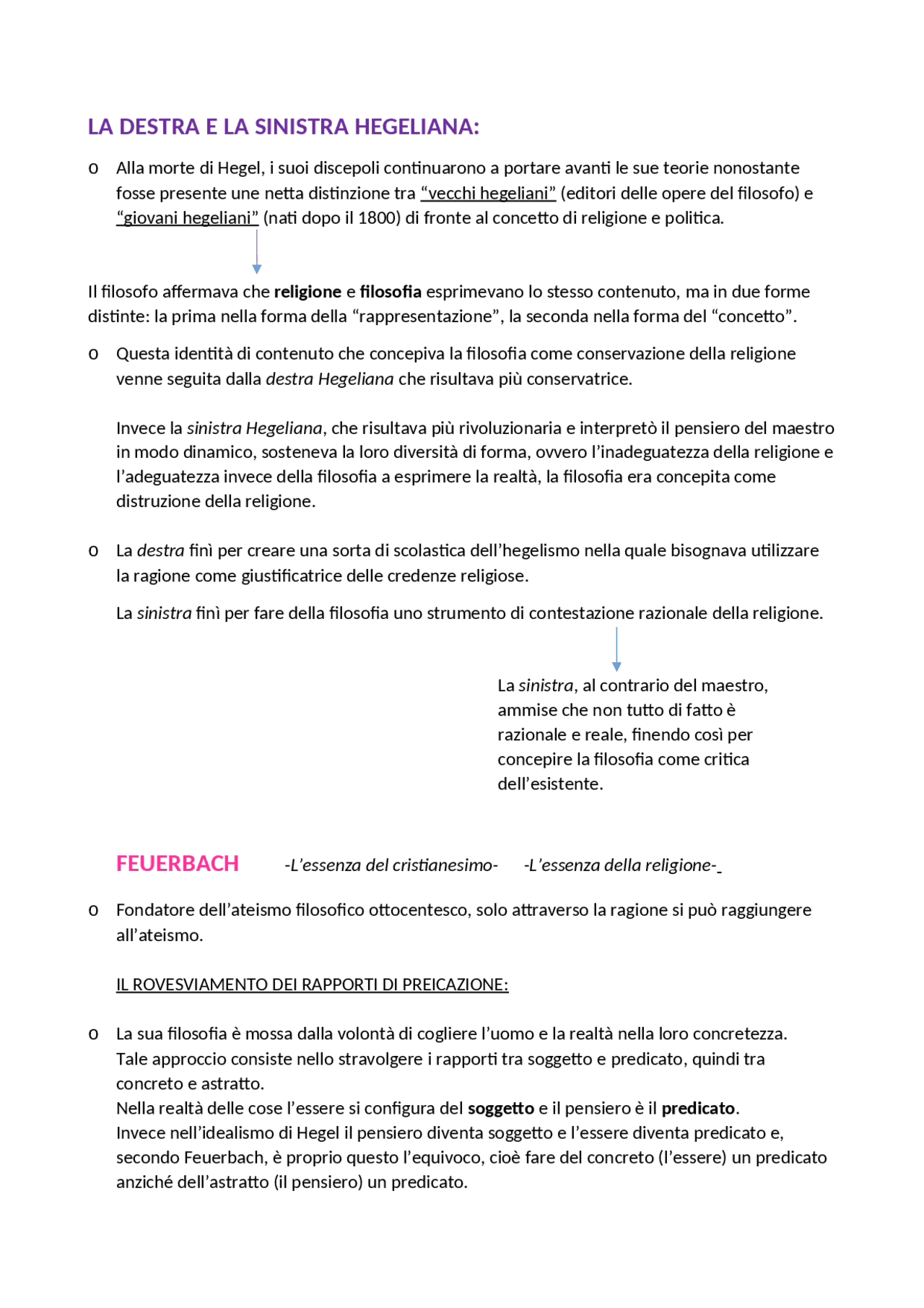 Riassunto Filosofia Di Feuerbach Docsity