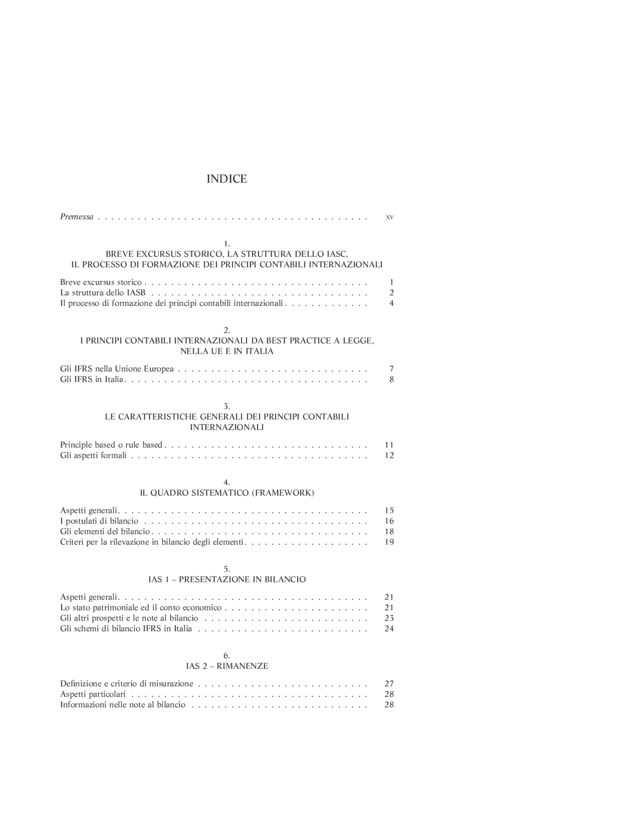 Indice di un libro a caso - Docsity