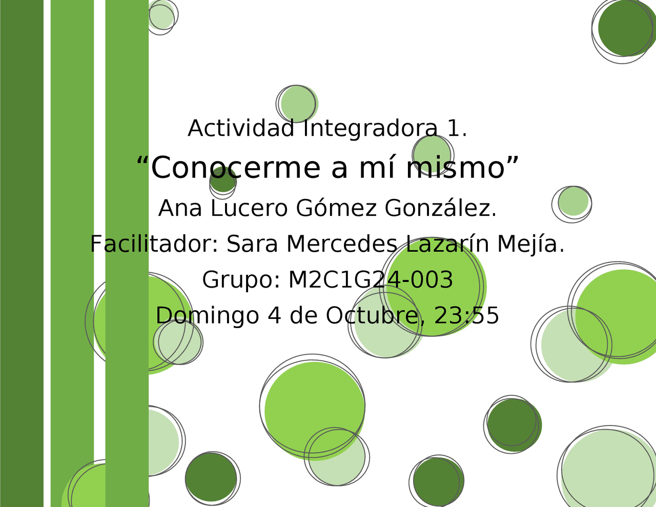 Actividad Integradora 1 Conocerme A Mí Mismo Docsity