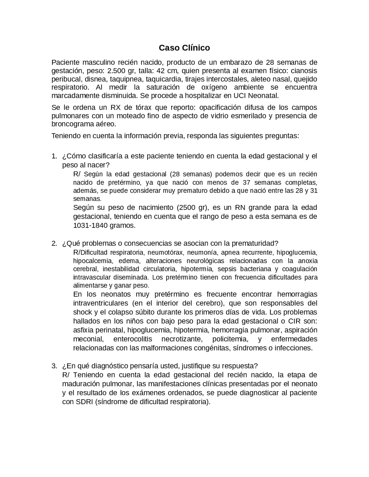 Caso Embriologia 2020 Ejercicios De Anatomía Docsity
