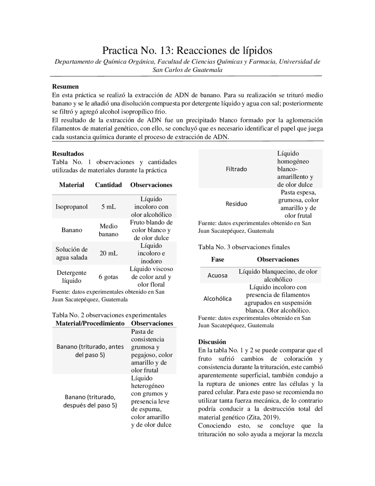 Extracción de ADN de banano | Guías, Proyectos, Investigaciones de ...