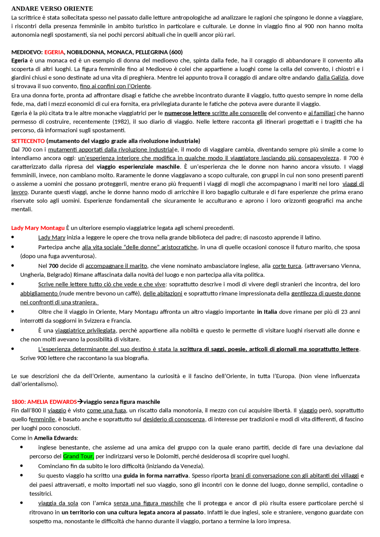 Andare Verso Oriente 1° Parte Docsity