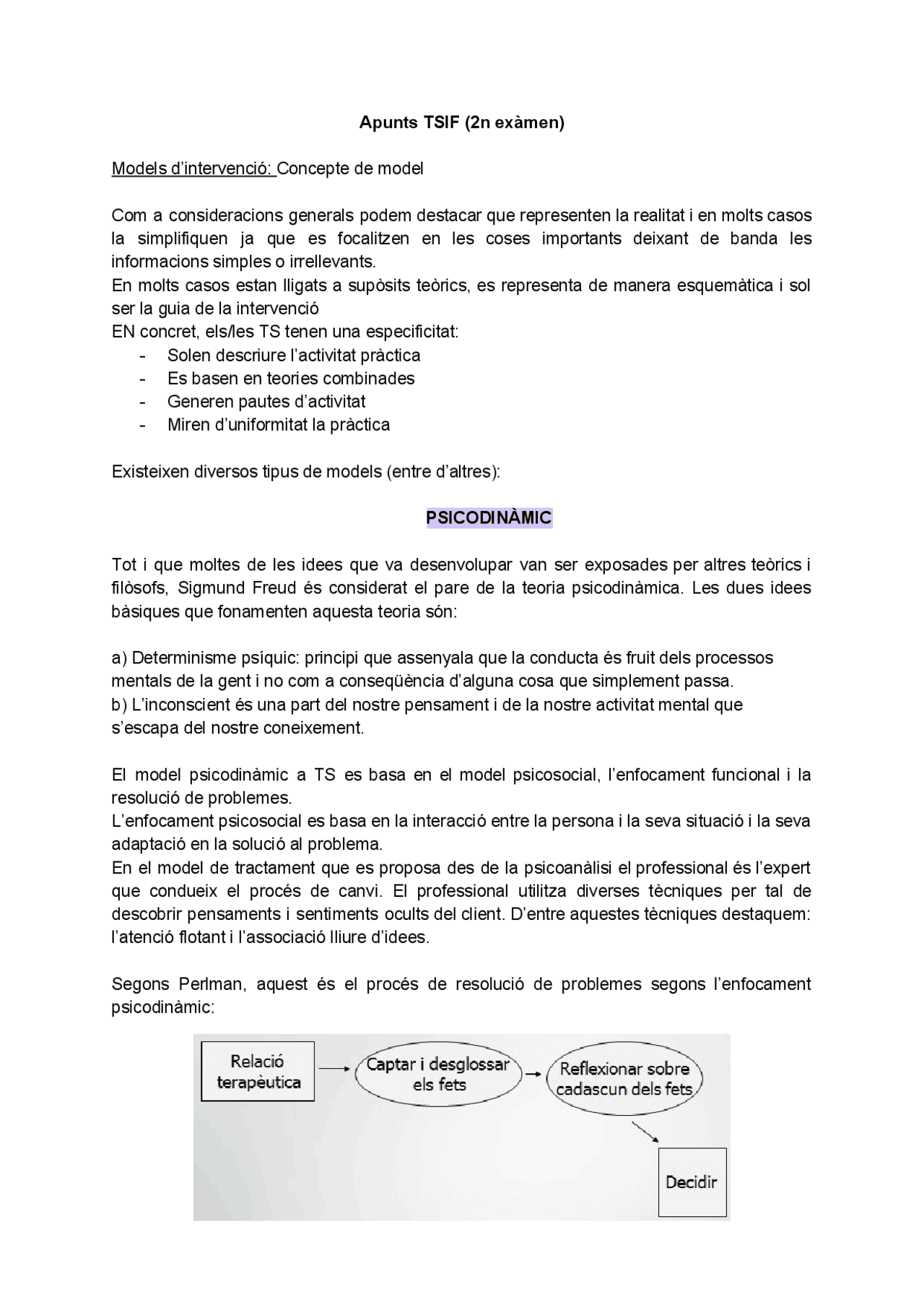 Apuntes Examen Treball Social Individual I Familiar Docsity