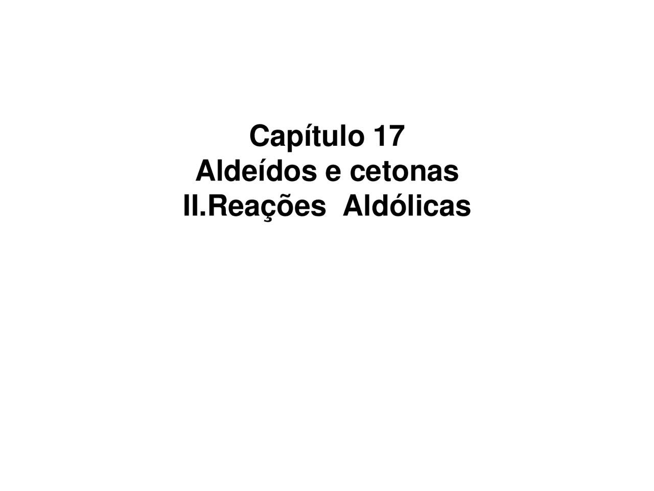 Química Orgânica 2 Cap 17 Docsity