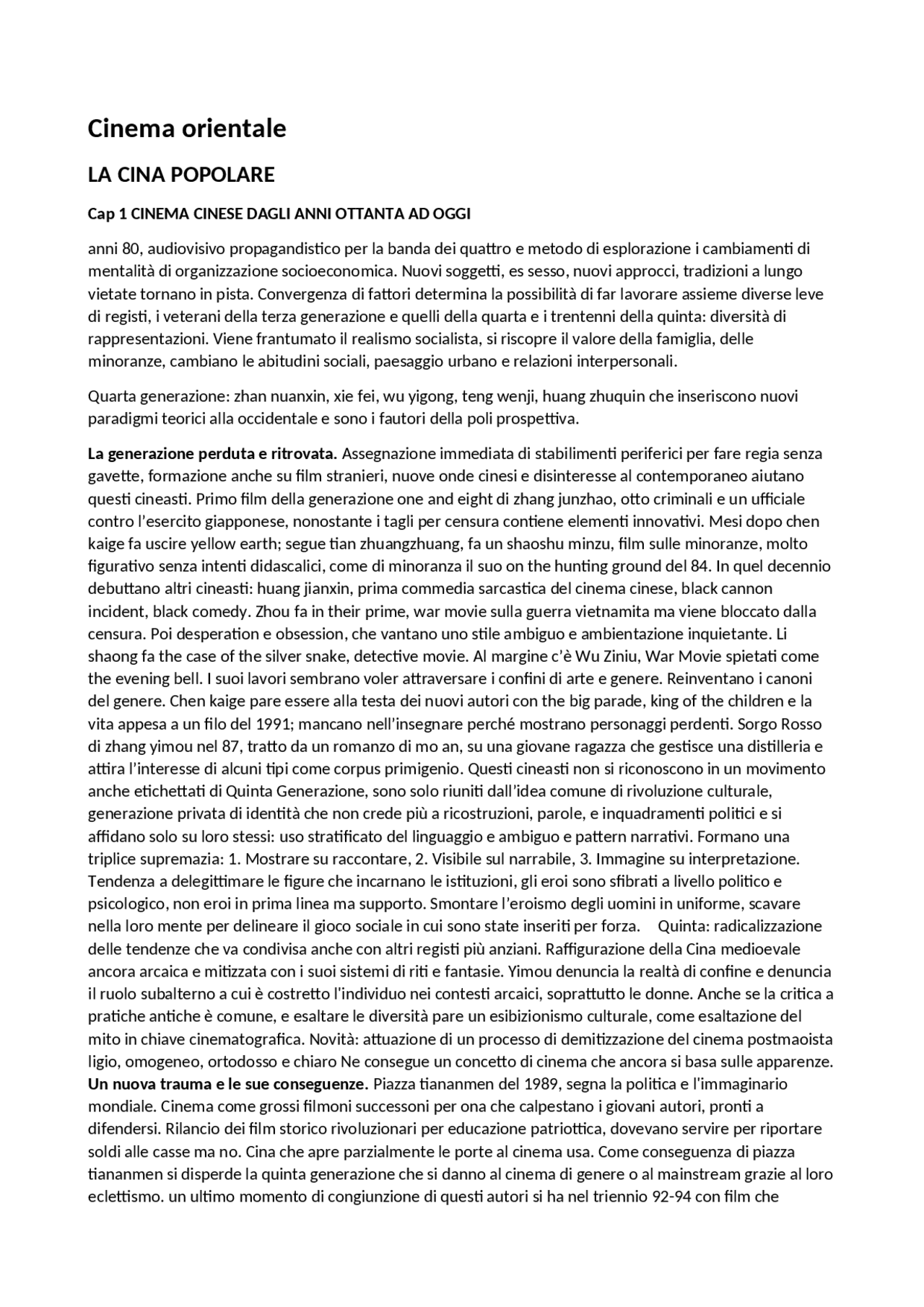 Riassunto Storia Del Cinema A Mod 2 Docsity