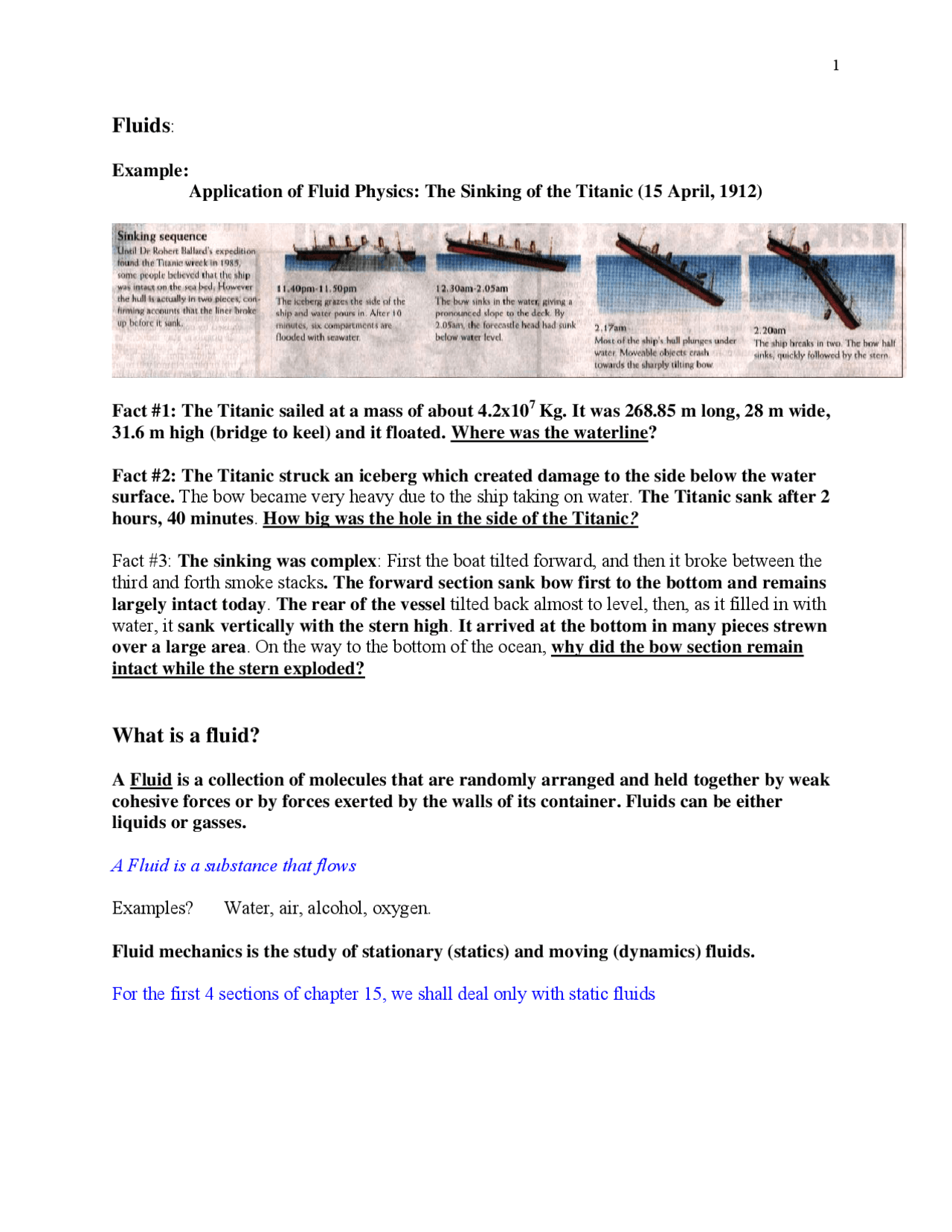 Fluids Dynamics Text Notes Docsity