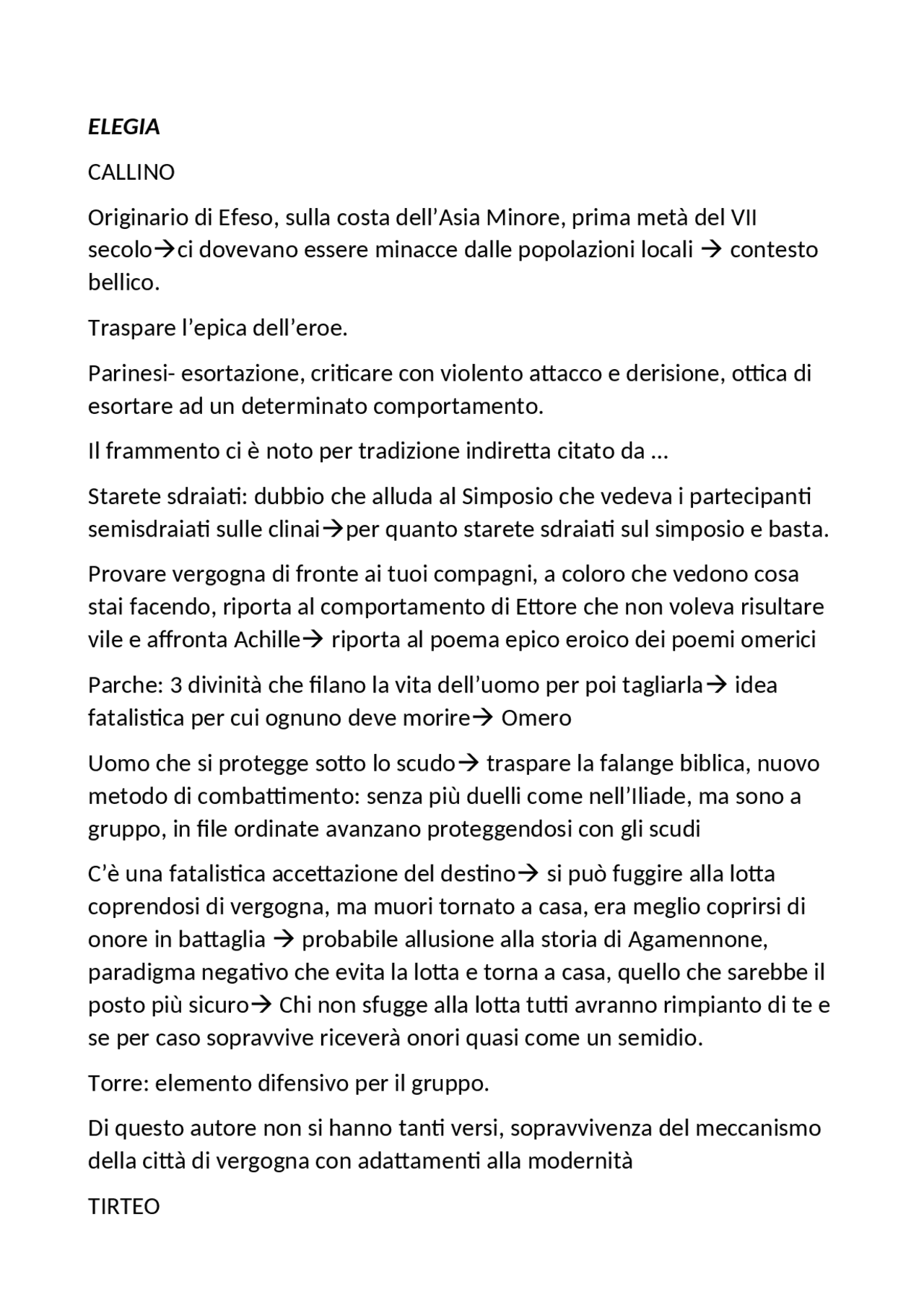 Appunti Di Civiltà Greca Docsity