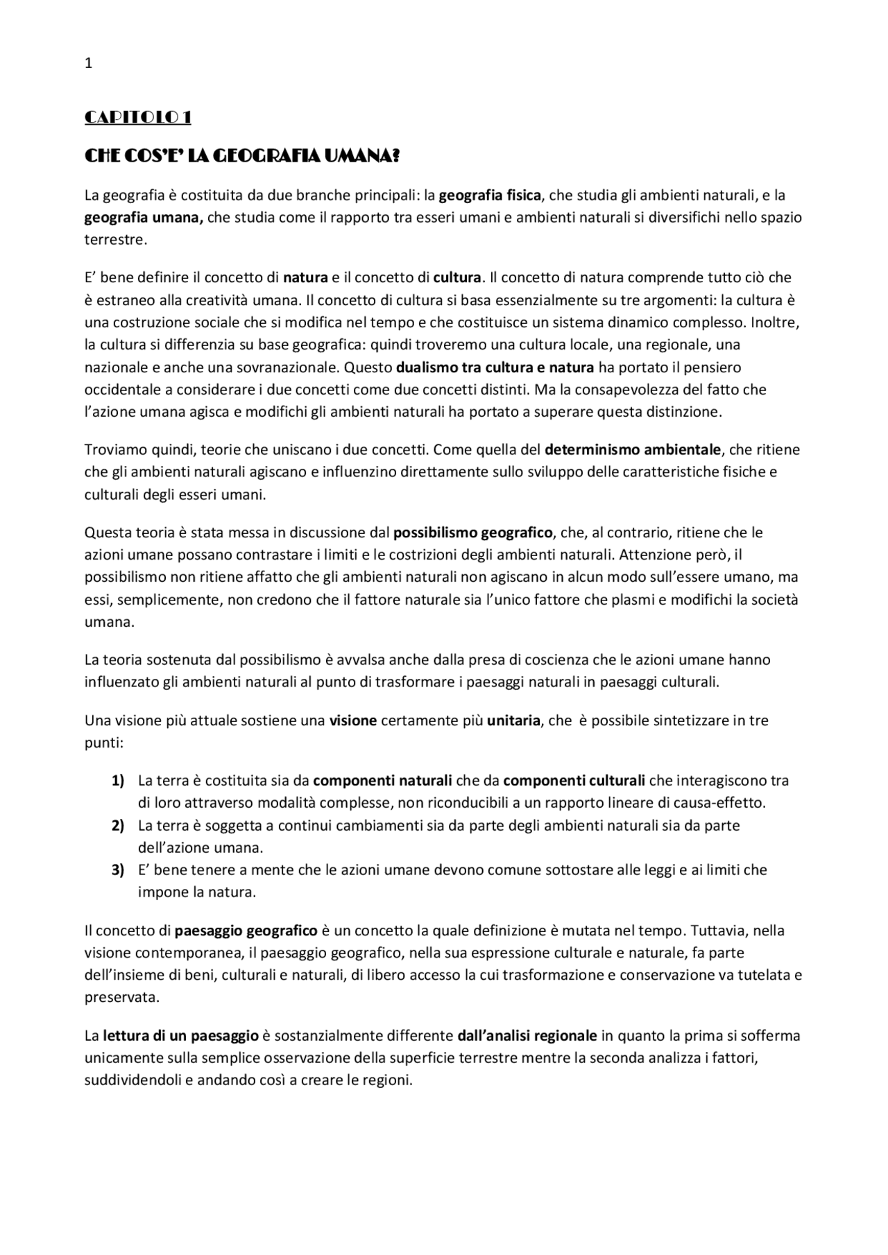 Riassunto Di Geografia Docsity