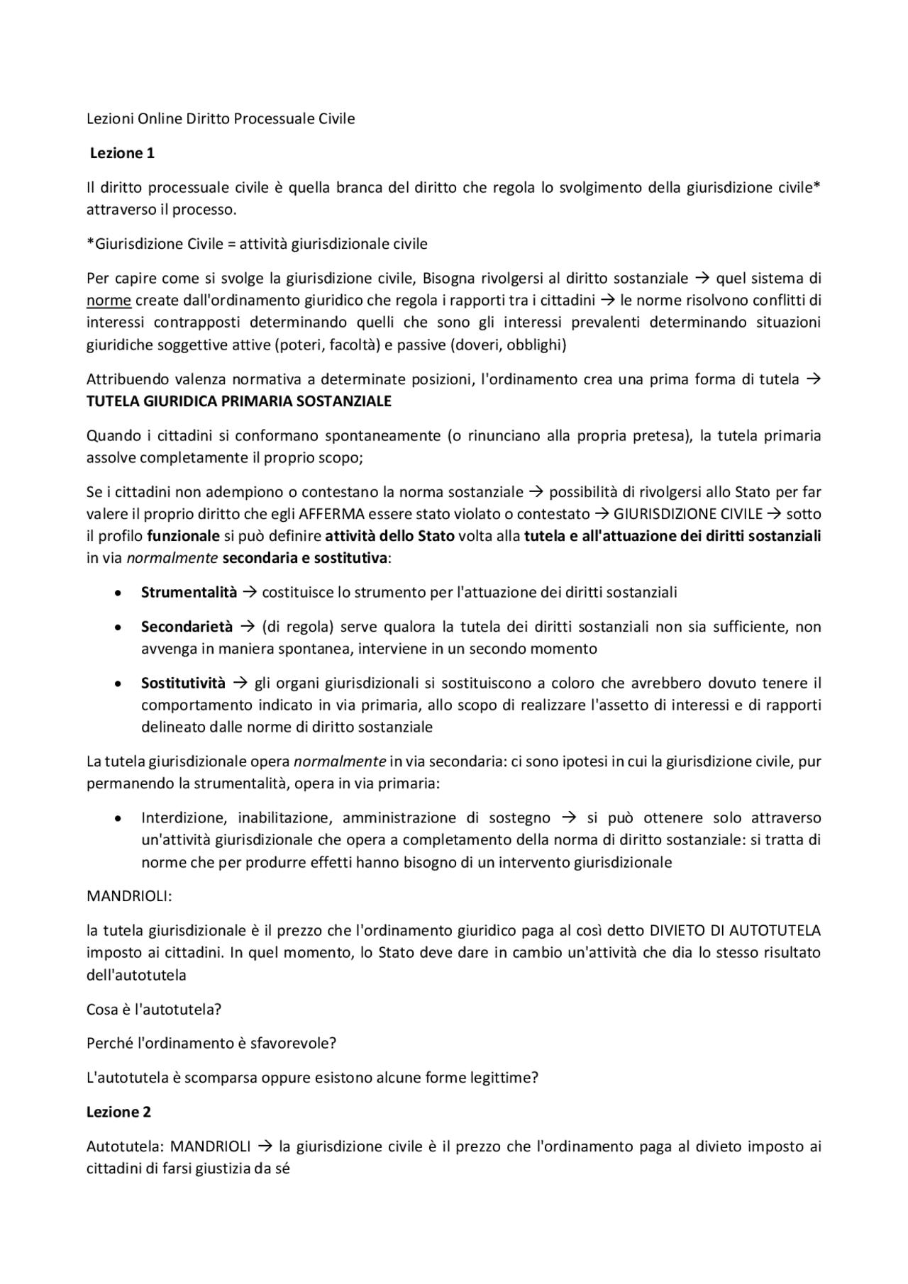 Appunti Procedura Civile Appunti Di Diritto Processuale Civile Docsity