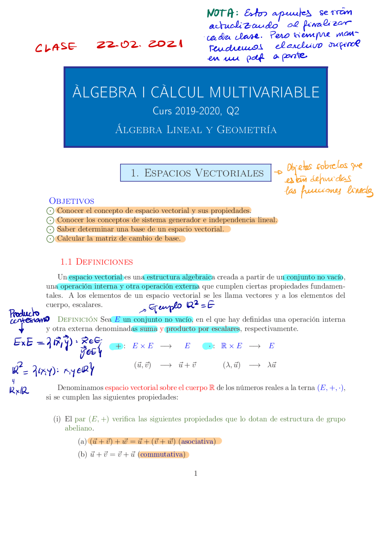 Acm Algebra Apuntes Ejercicios Apuntes De Álgebra Docsity