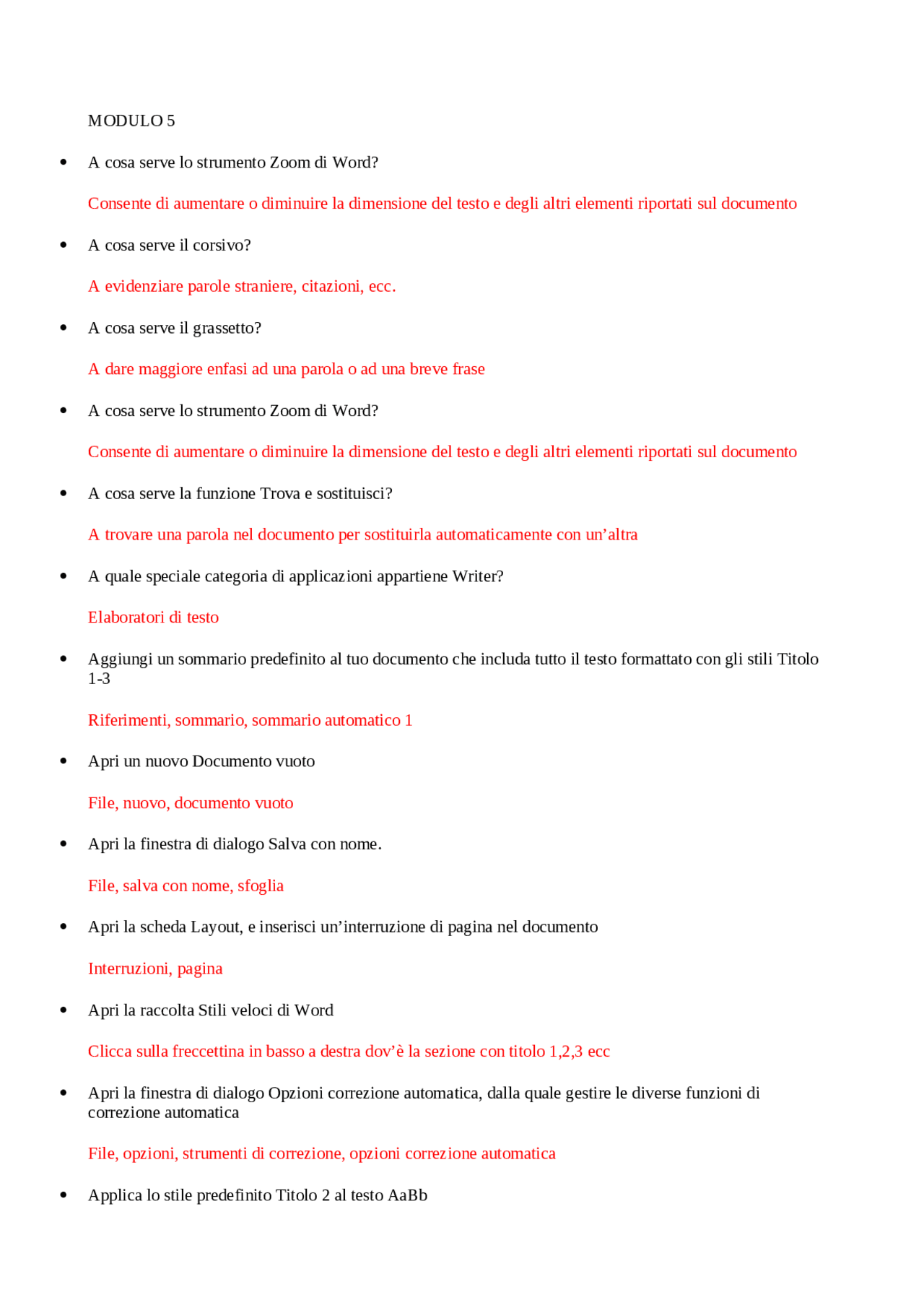 Modulo 3 eipass user - Docsity