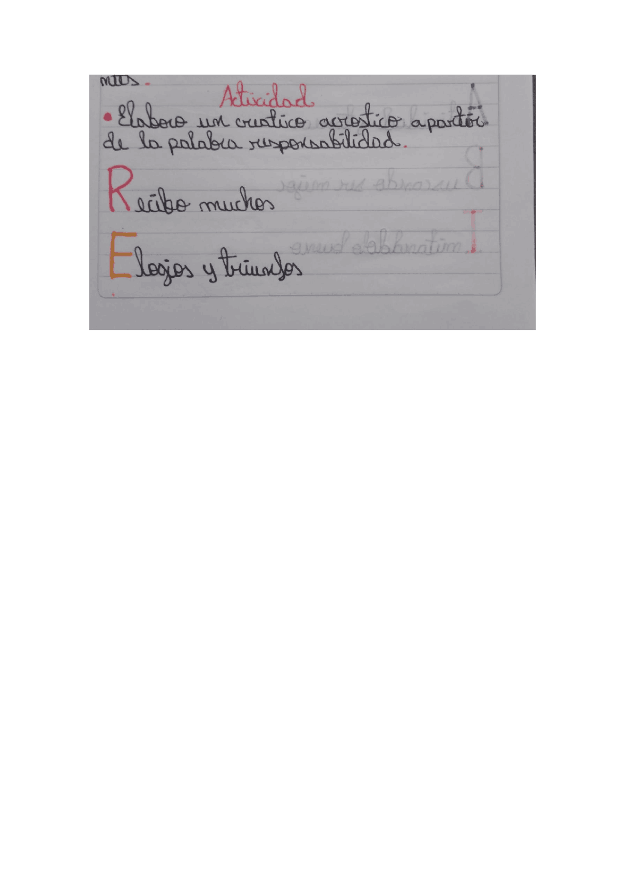 Acrostico Responsabilidad Ejercicios De Lengua Y Literatura Docsity