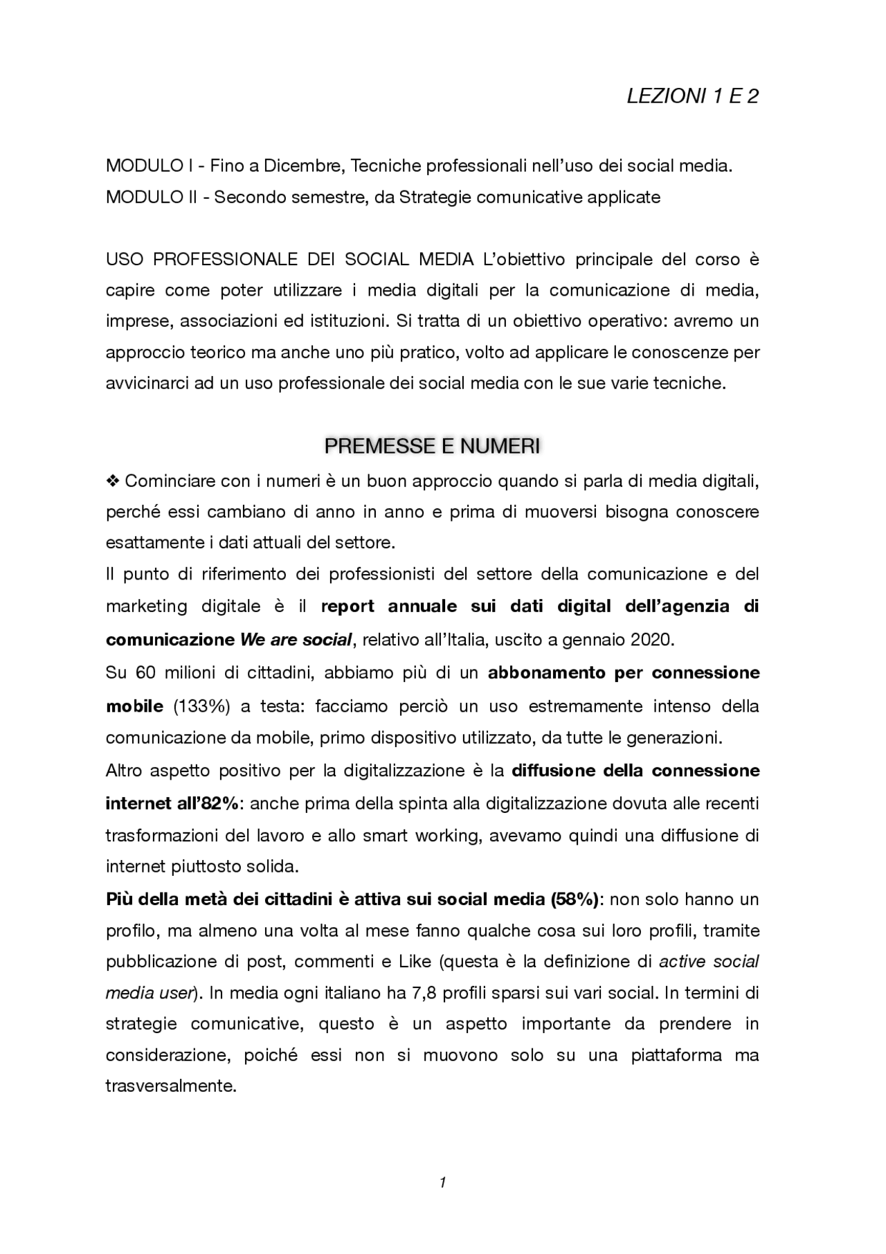 Comunicazione E Marketing Digitale Mod I Docsity