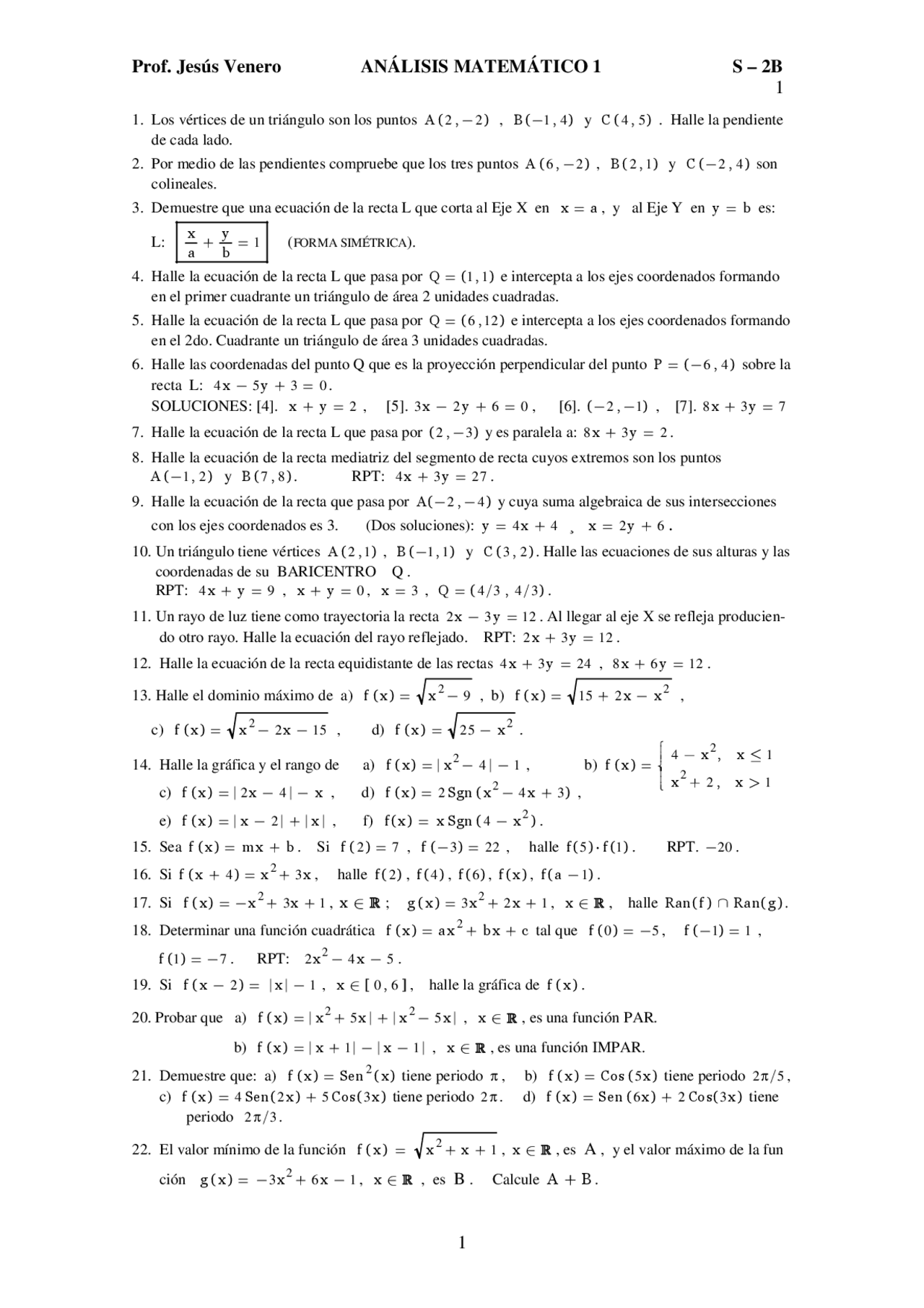 Talleres Para Practicar Matematicas Apuntes De Matemáticas Docsity