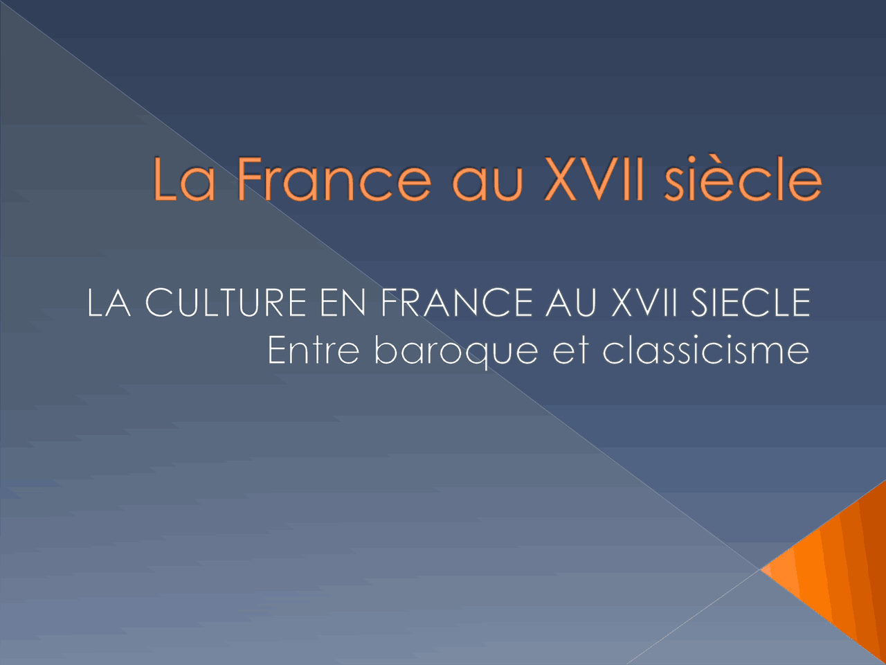 Schema Barocco E Classicismo Francese Docsity