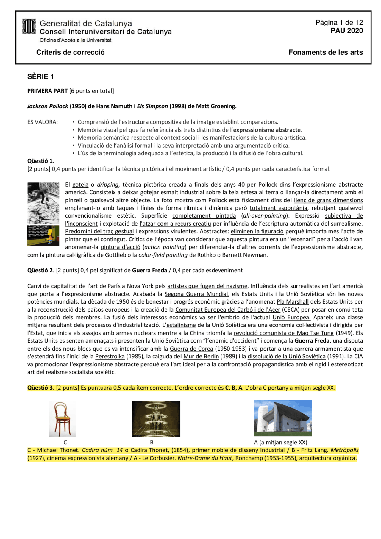Fonaments De Les Arts Docsity
