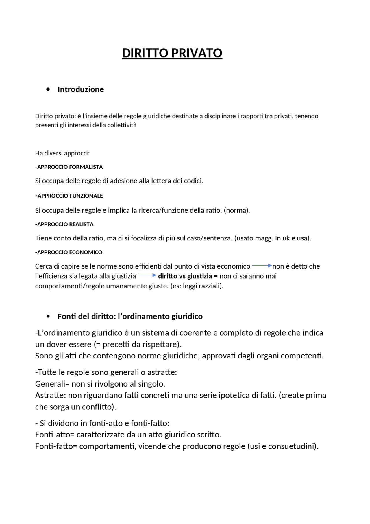 DIRITTO PRIVATO RIASSUNTO PRIMA PARTE TORRENTE | Sintesi del corso di ...
