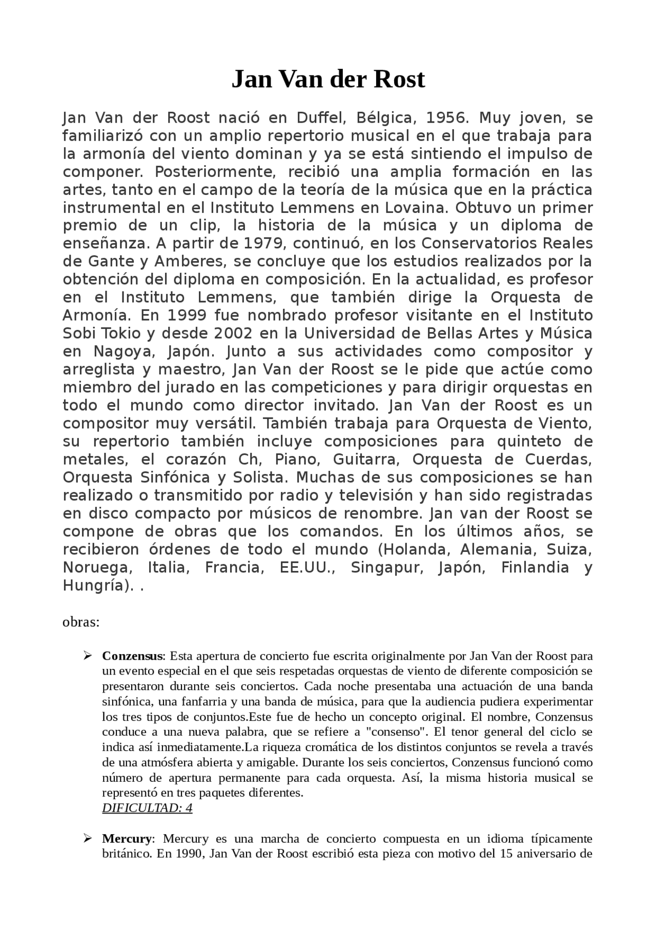 Biografía de Jan Van der Rost - Docsity