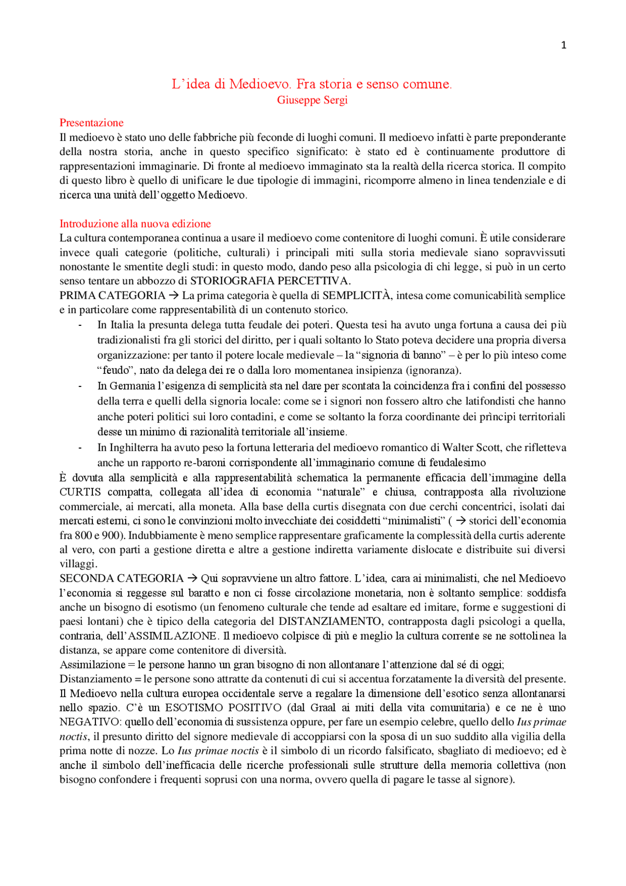 Lidea Di Medioevo Riassunto Docsity