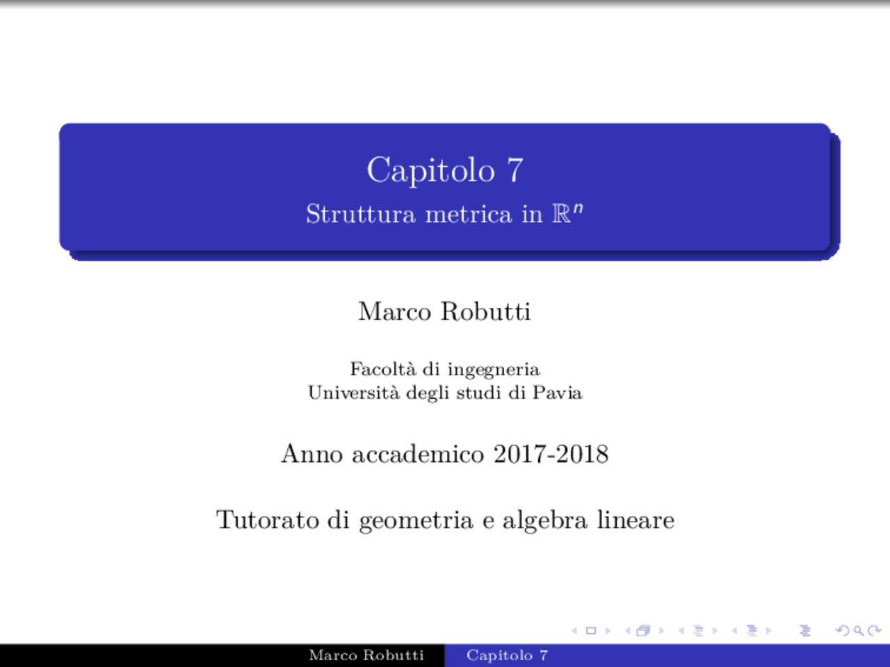 Riassunto In Slide Di Geometria E Algebra Lineare Per Ingegneria Docsity