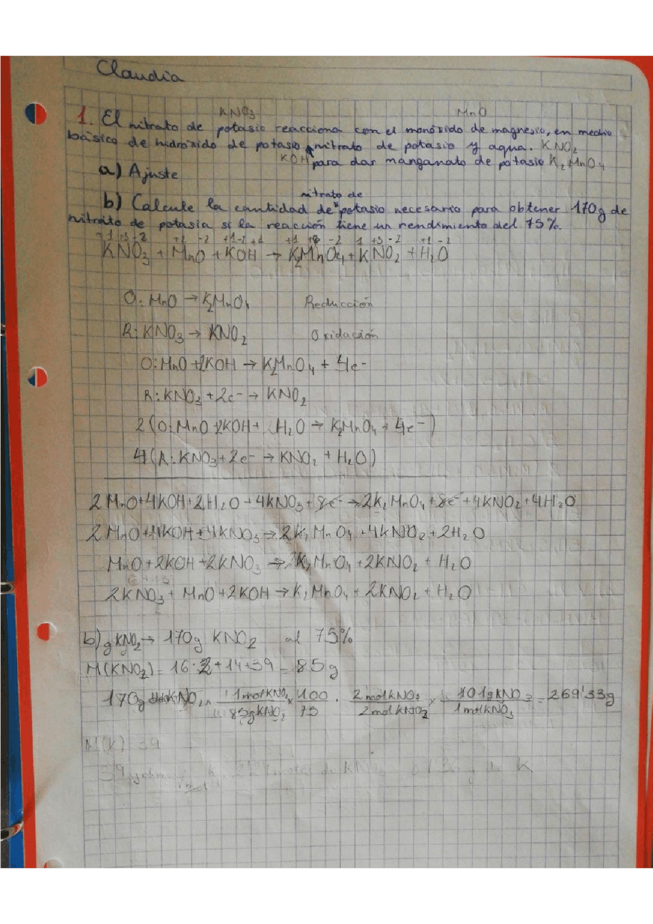 Ejercicios De Redox Resueltos Docsity