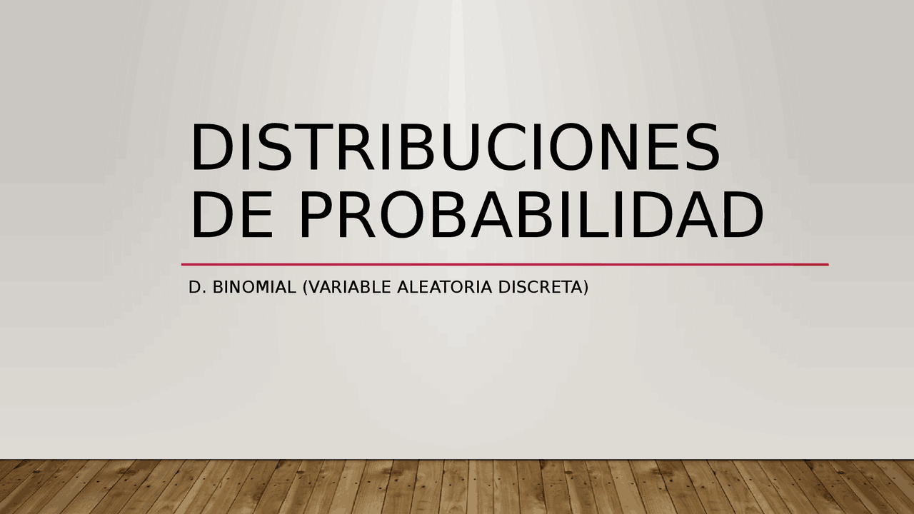 Distribucion binomial - Docsity