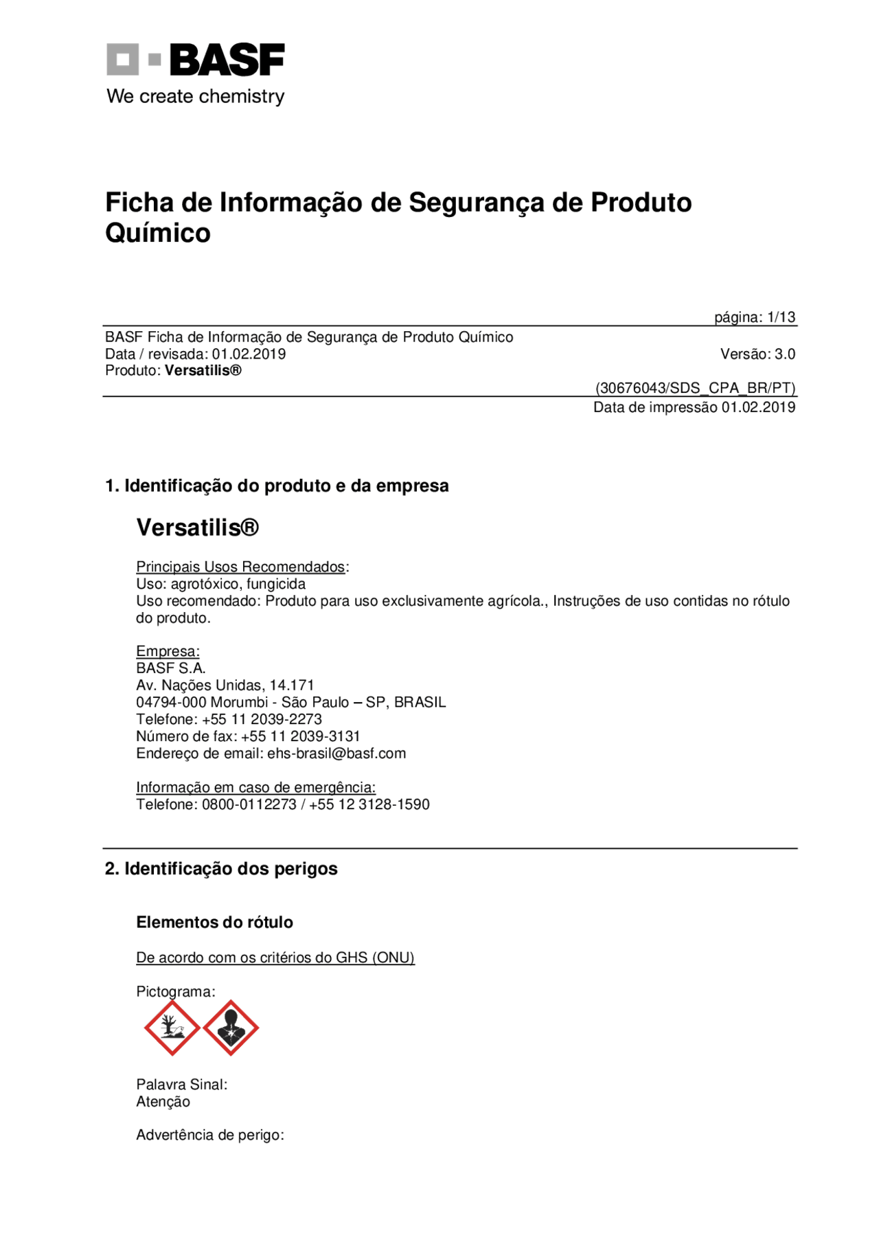 Fispe de materia quimico versatil - Docsity