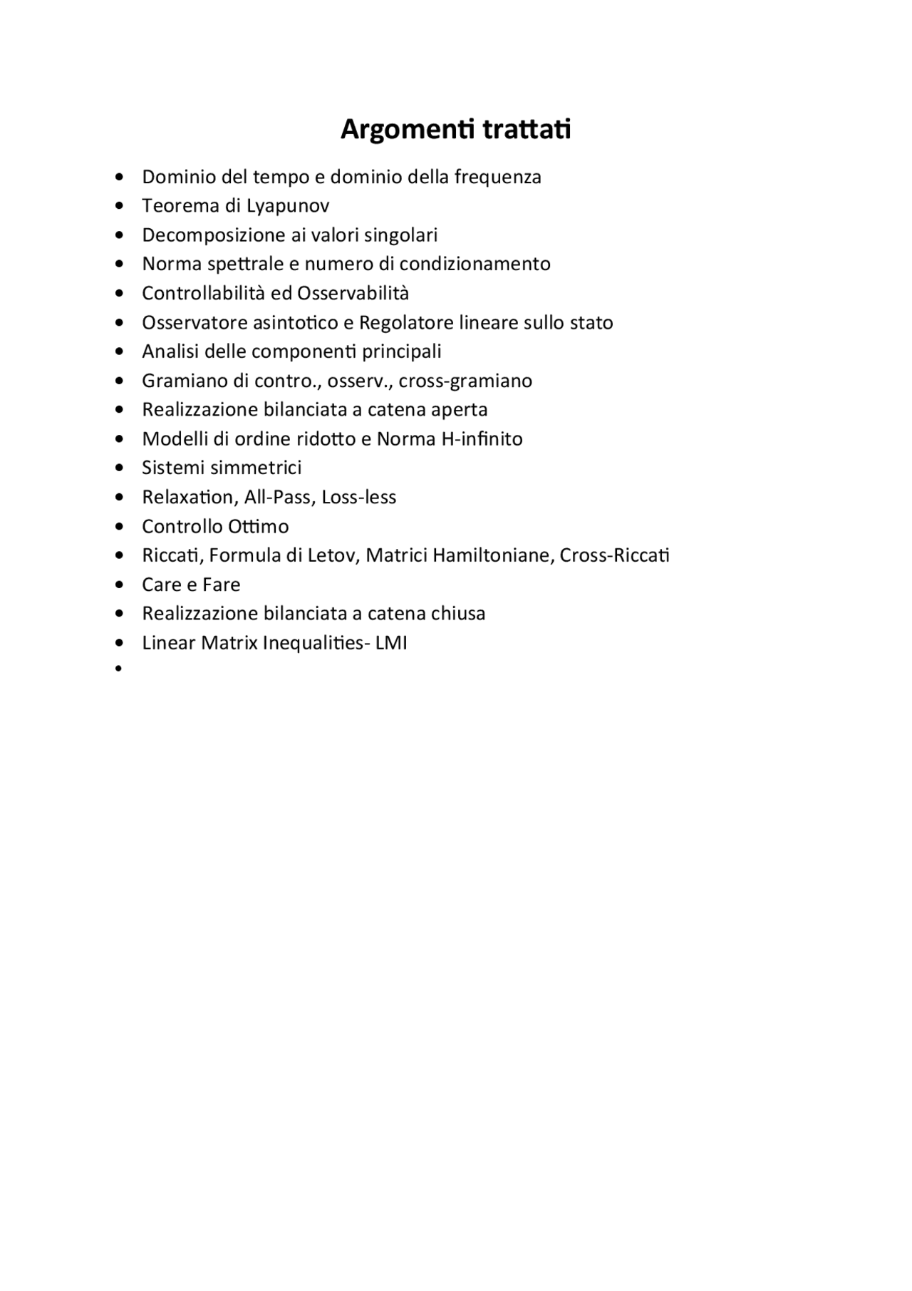 Appunti Modellistica E Ottimizzazione Parte 1 Docsity
