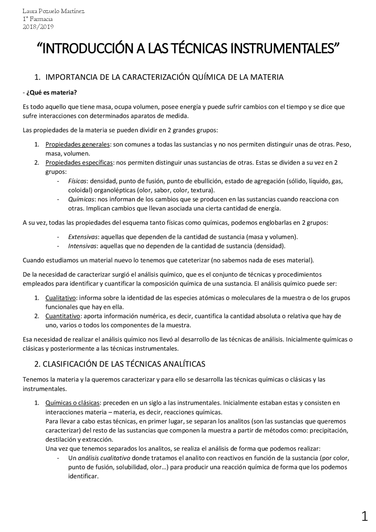 Introduccion a las tecnicas instrumentales - Docsity