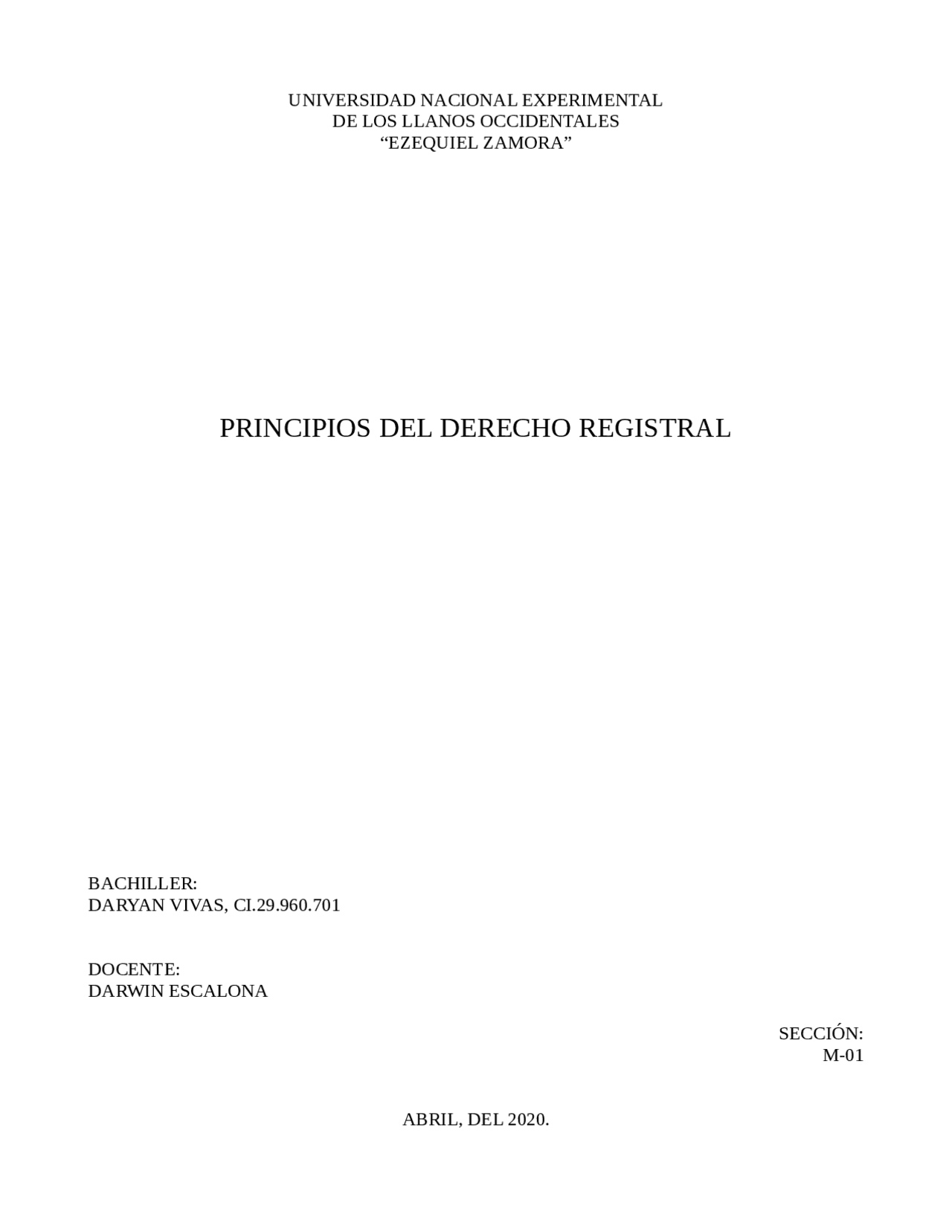 Principios Registrales Docsity