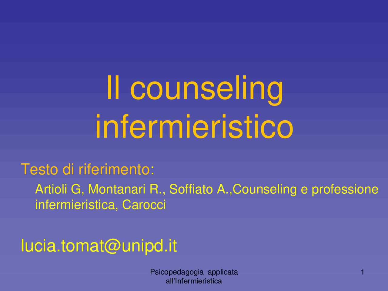 Pedagogia Applicata Allinfermieristica Docsity