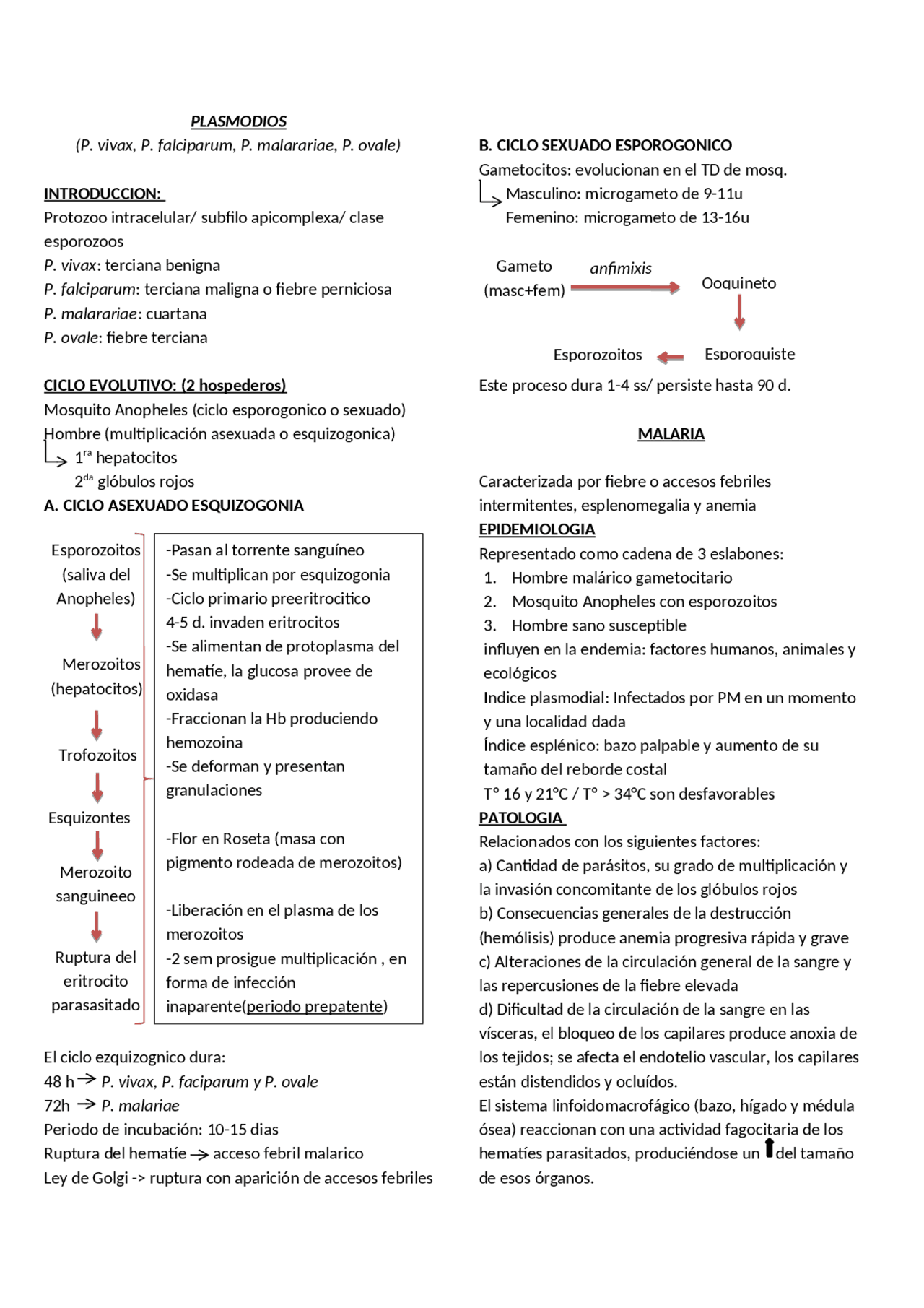 Resumen Sobre De Parasitologia Docsity