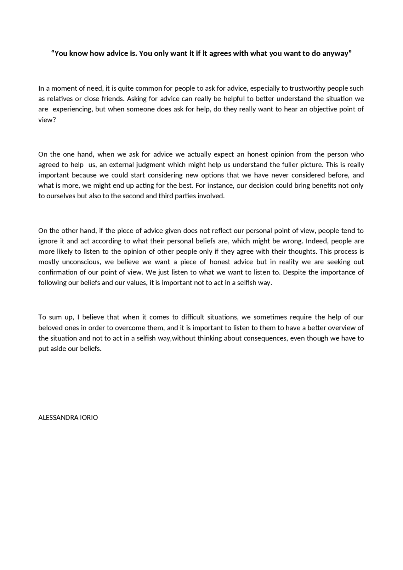 Tracce essays esame C1 terzo anno | Esercizi di Lingua Inglese | Docsity