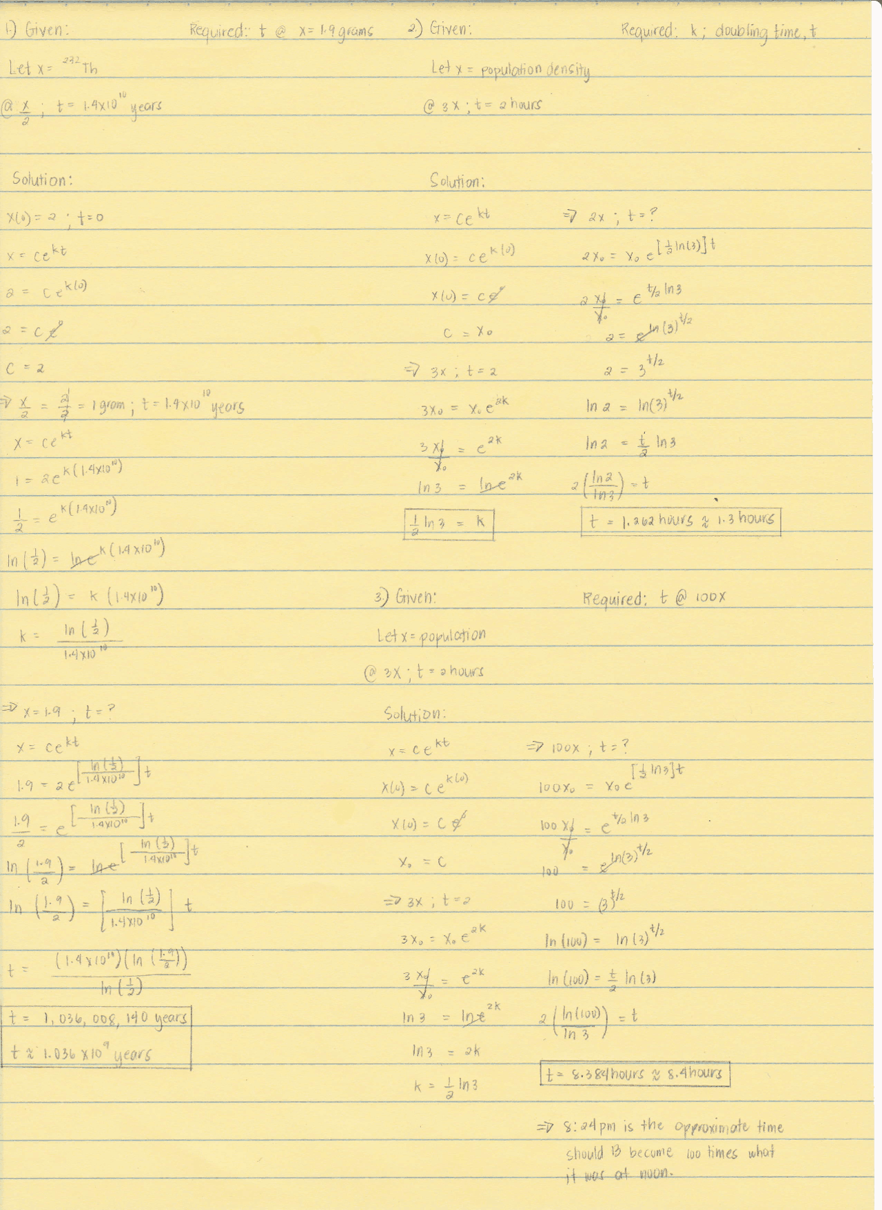 Exercise In Differential Equations Docsity