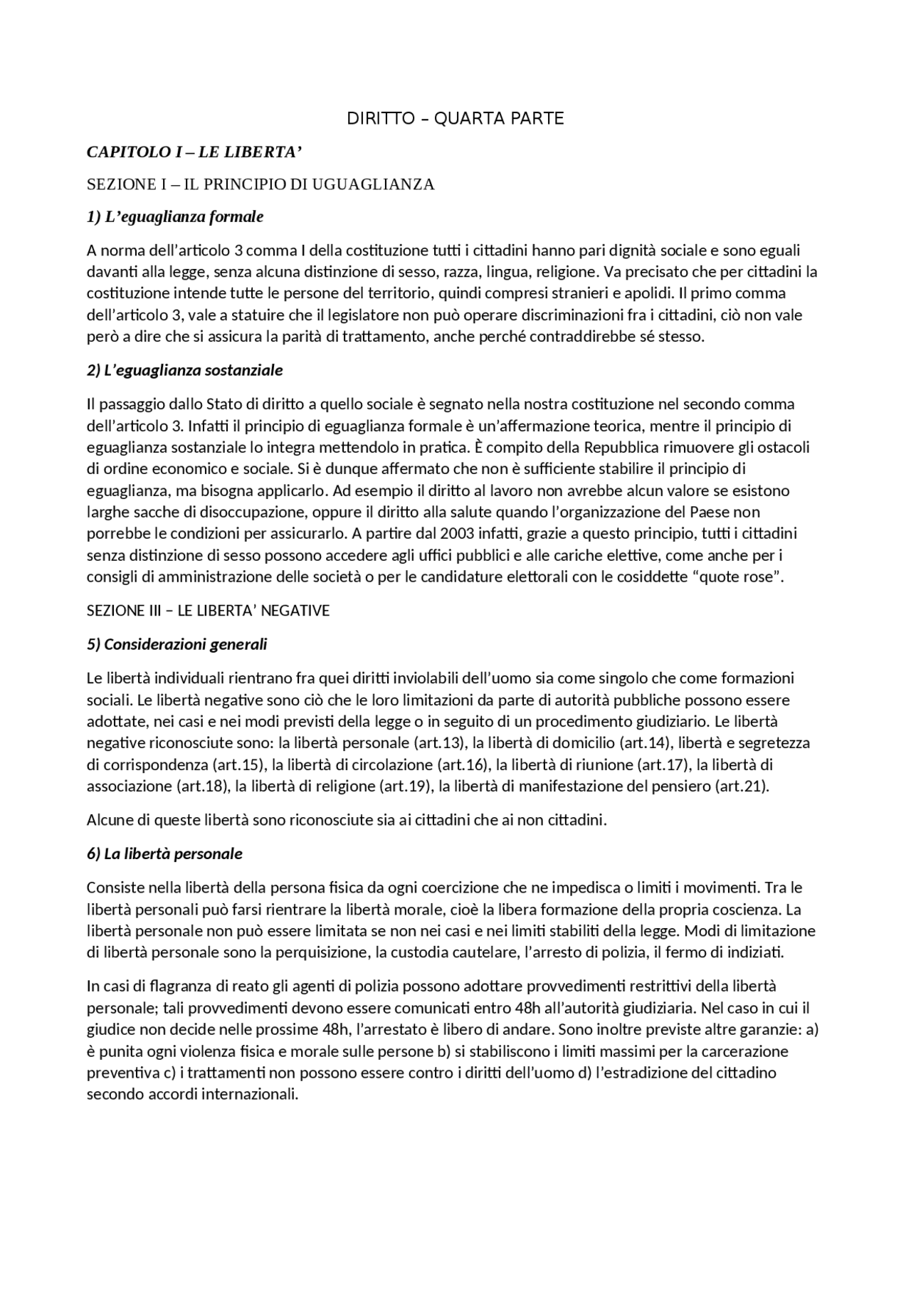 Riassunto Capitolo 1 Parte 4 Diritto Pubblico T Martines Docsity