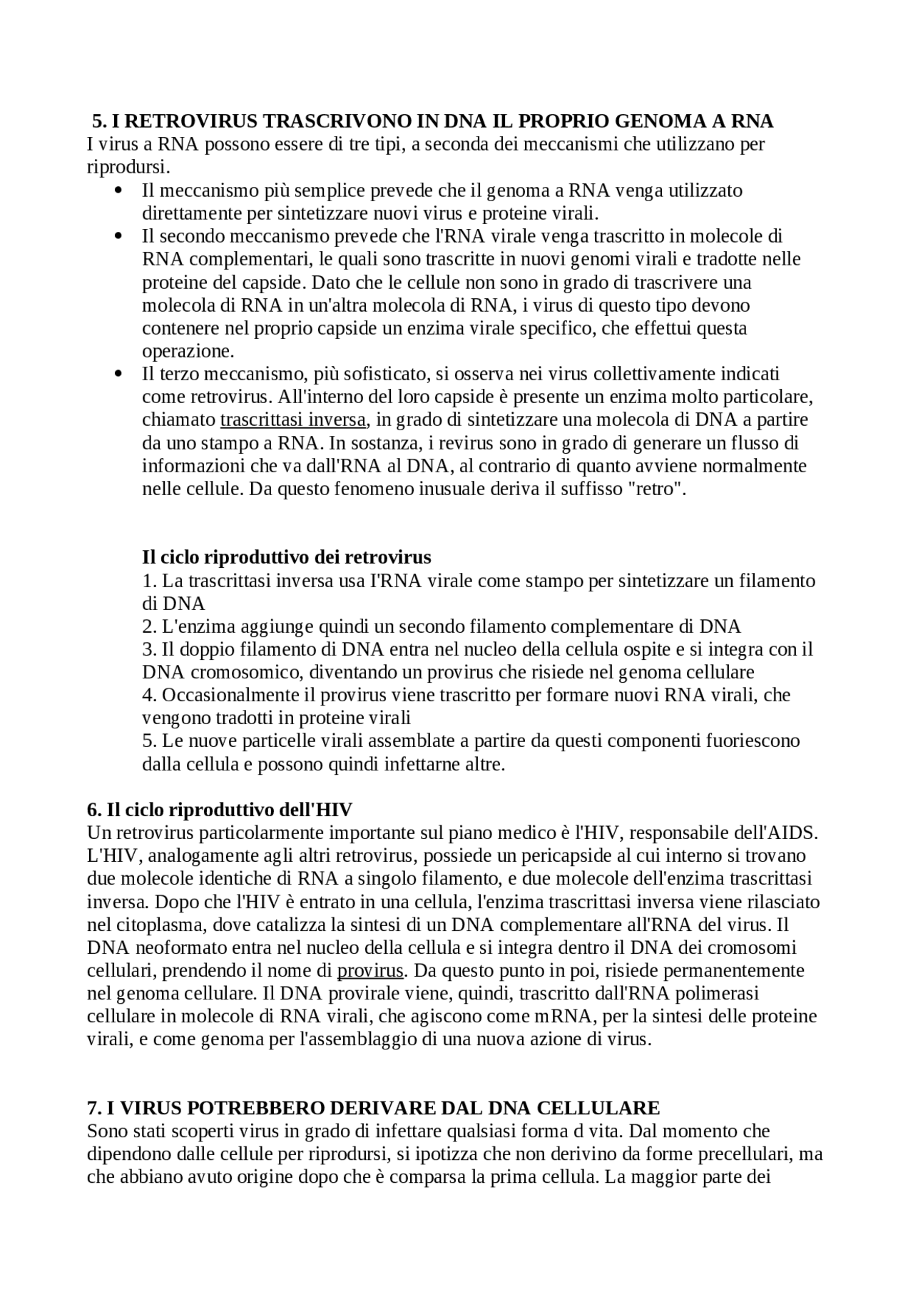 Riassunto Genesi Dei Virus 2 Docsity