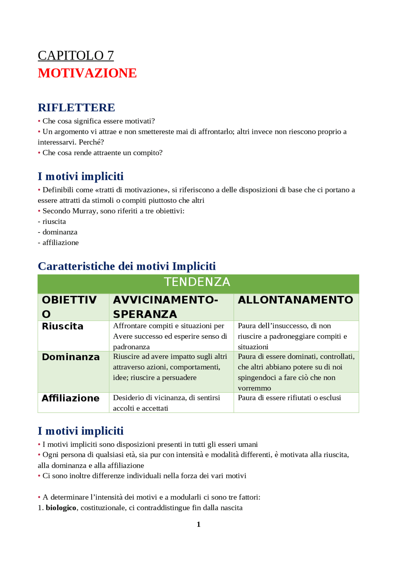 Capitolo 7 Processi Cognitivi Motivazione E Apprendimento Docsity