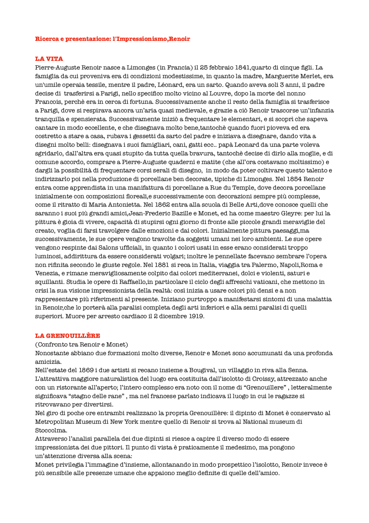 Monet E Limpressionismo Docsity