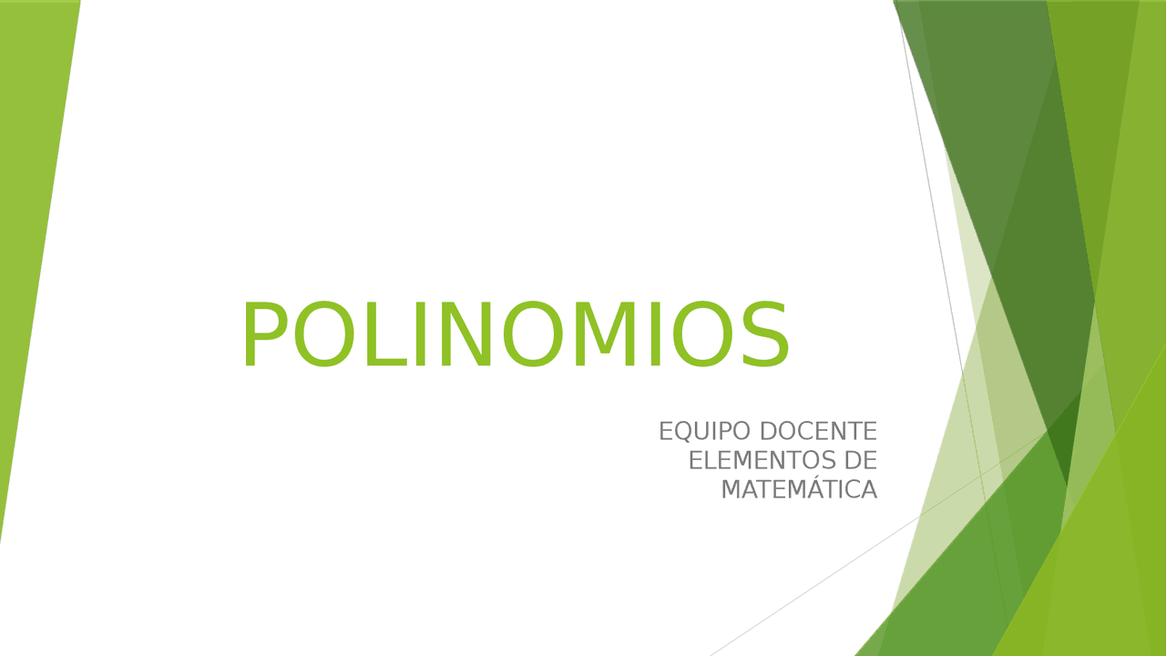 Polinomios Apuntes Matemática 1 Apuntes De Matemáticas Docsity