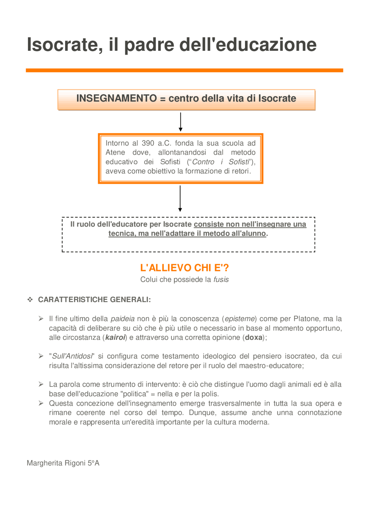 Metodo Educativo Isocrate Docsity