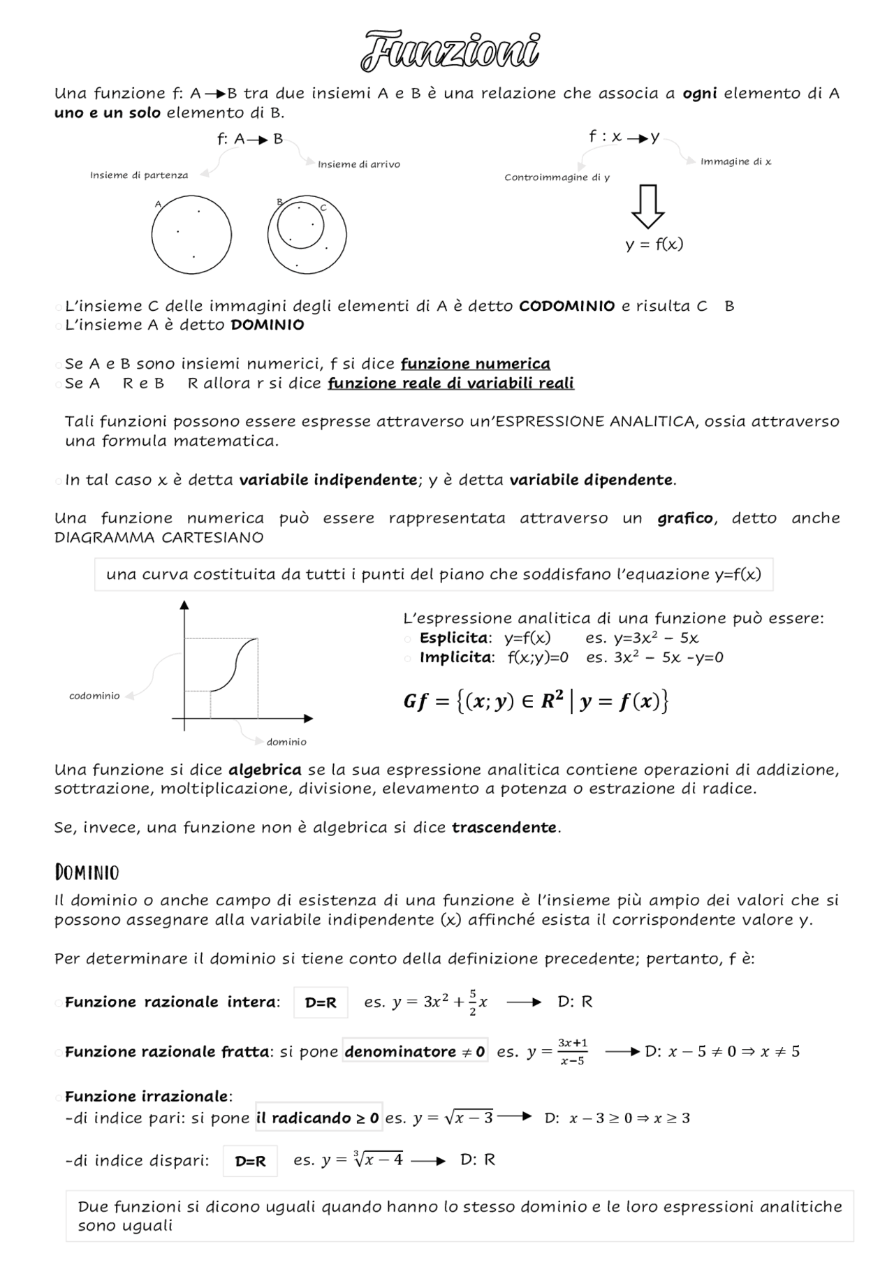 I Vari Tipi Di Funzioni Docsity