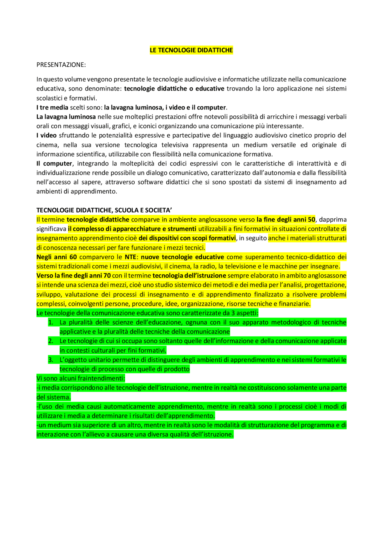 Riassunto modulo esame TIA - Docsity