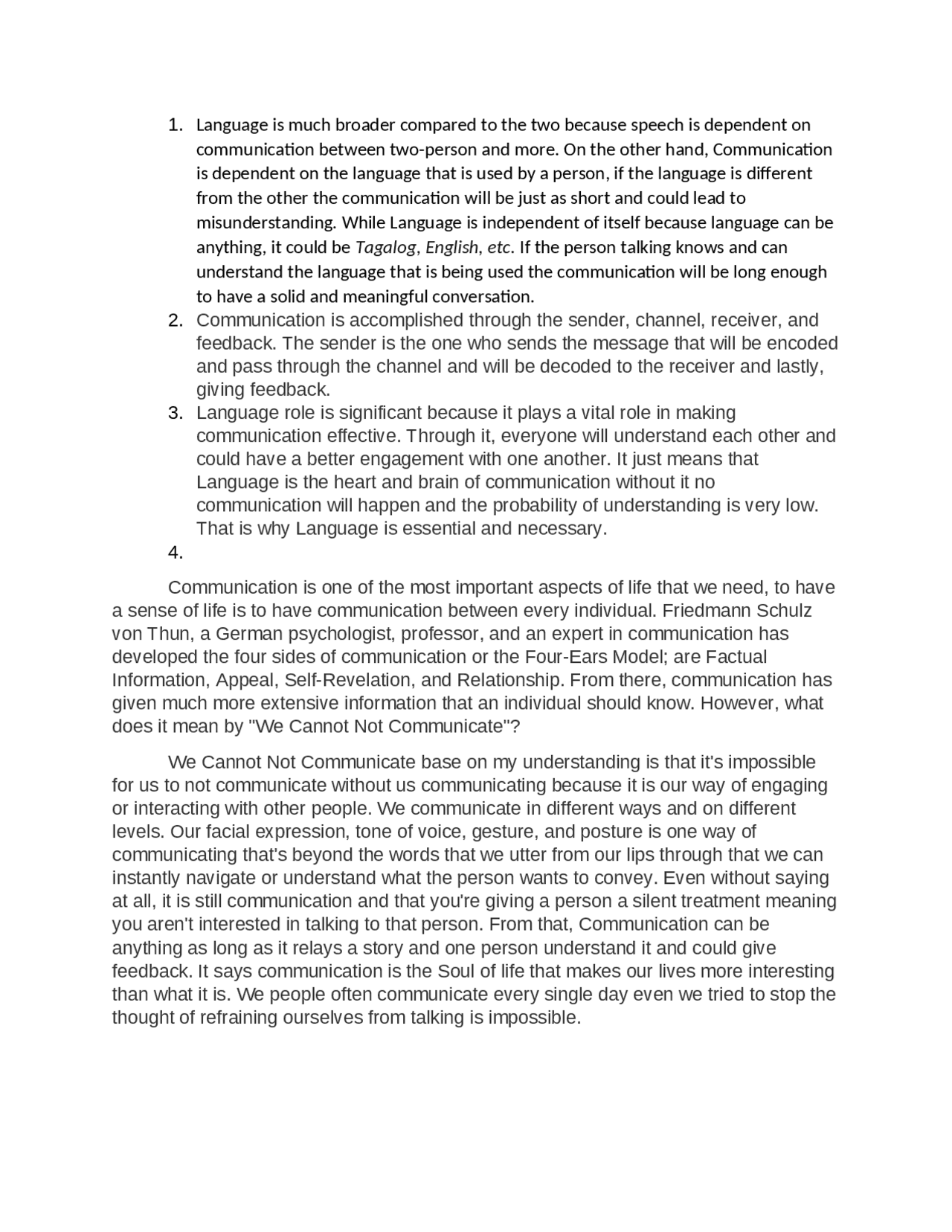 Communication Language And Speech Docsity