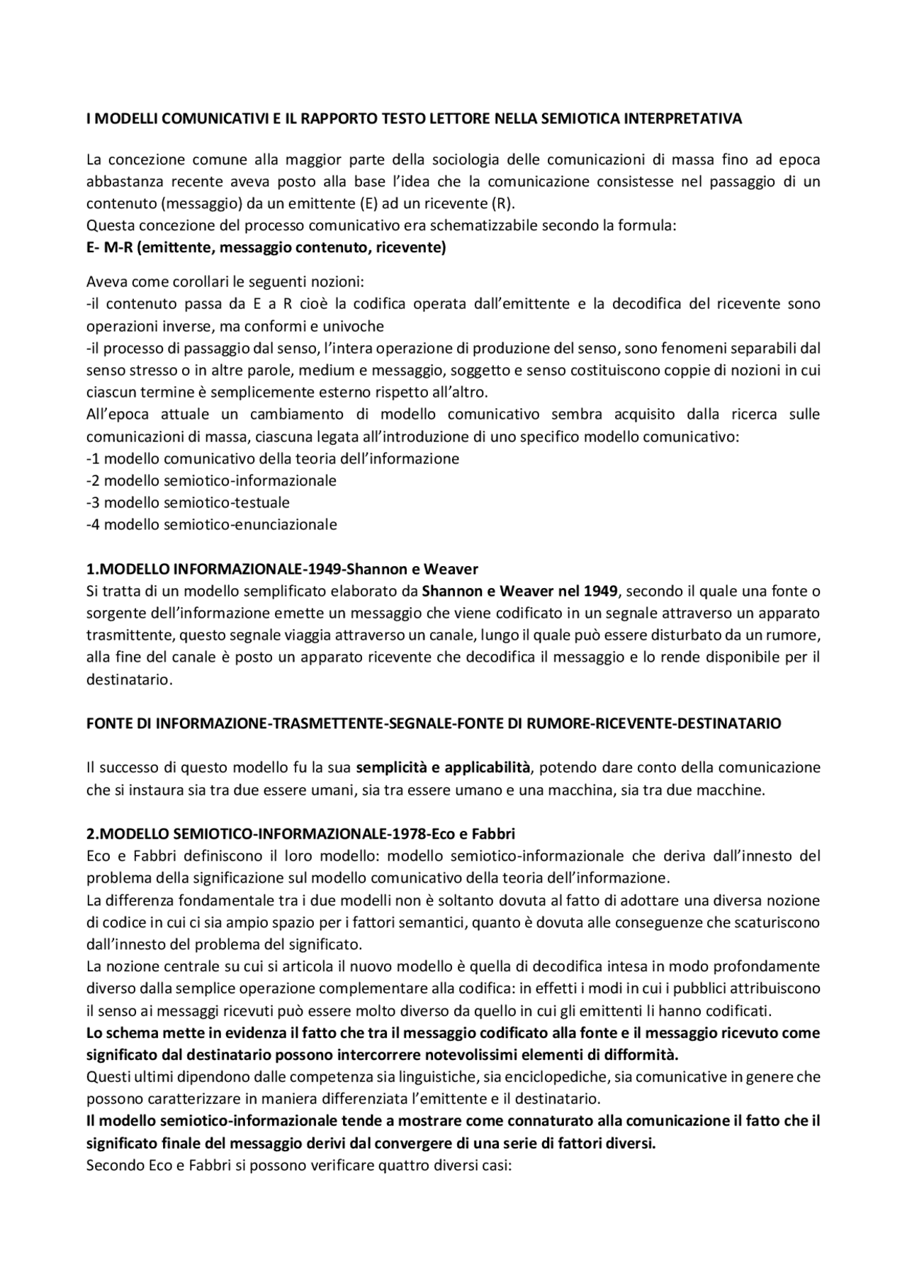 Riassunto Modulo Esame Tia Docsity