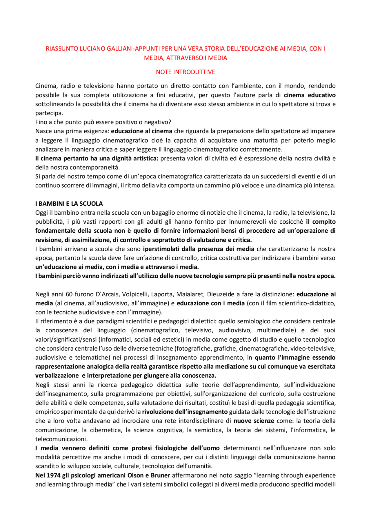 Riassunto Modulo Esame Tia Docsity