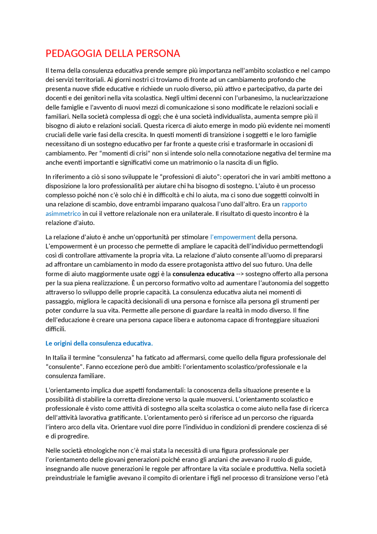Libro La Consulenza Educativa Docsity